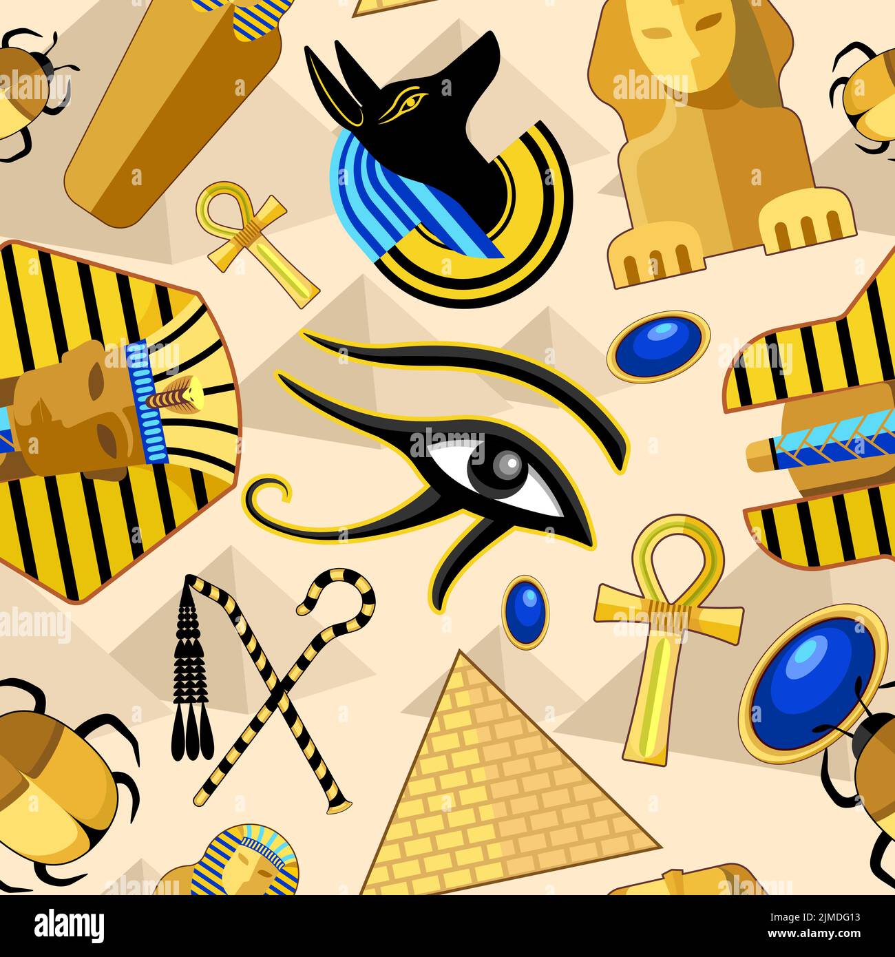 A vector illustration of a set of Egypt Ancient Symbols Stock Vector ...