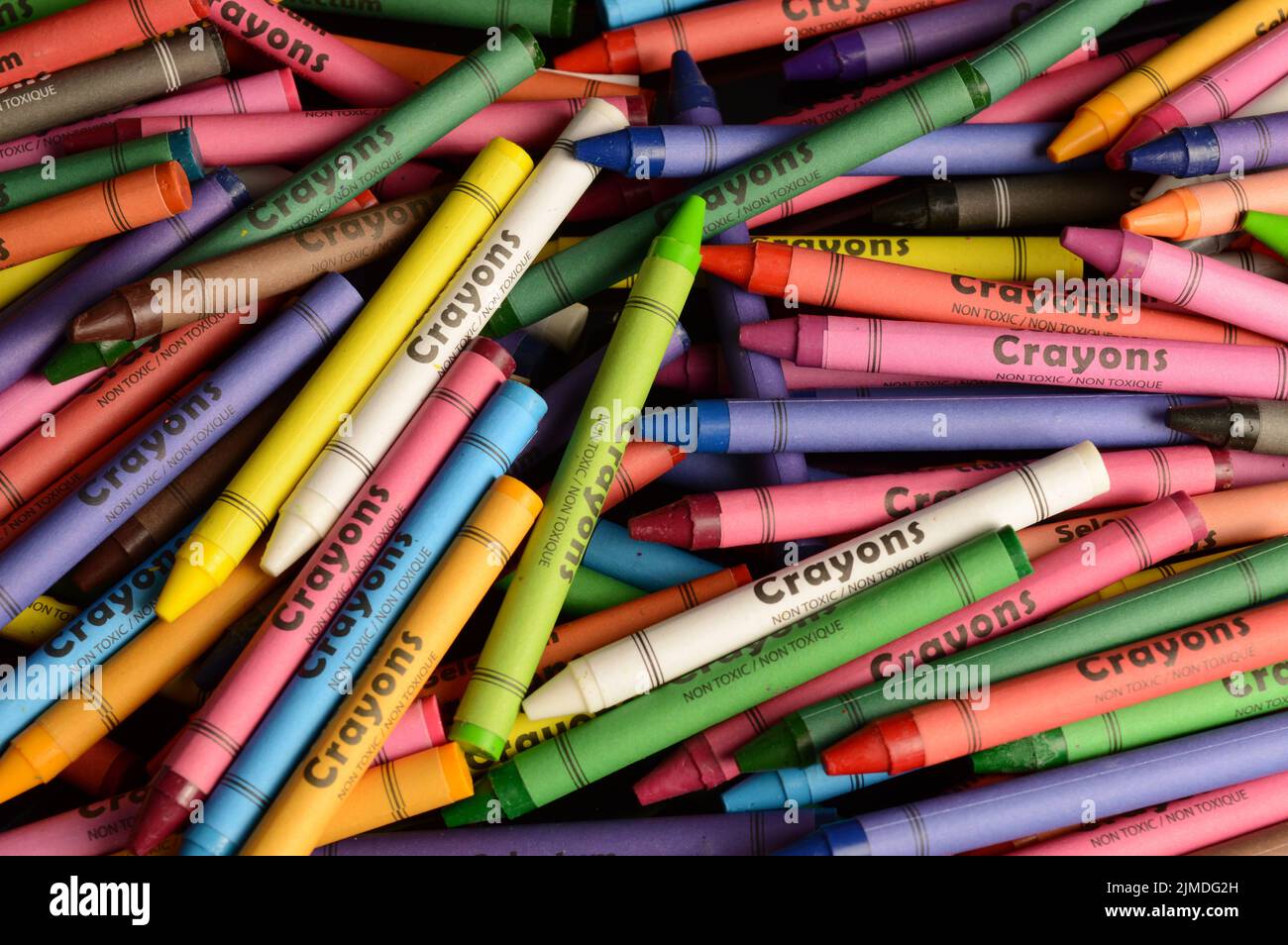 Crayons Full Frame Background Stock Photo - Alamy