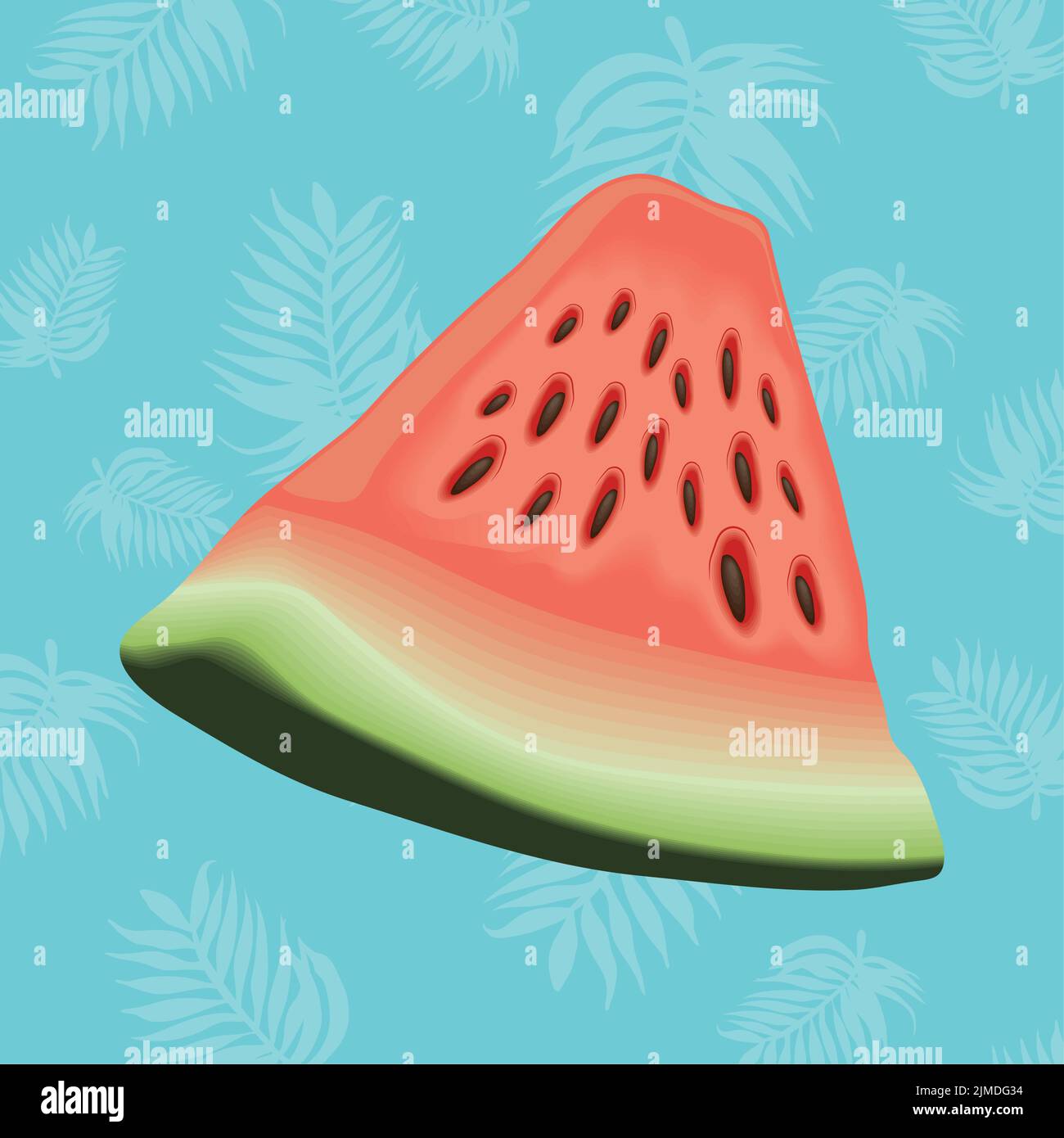realistic watermelon fresh fruit poster Stock Vector Image & Art - Alamy