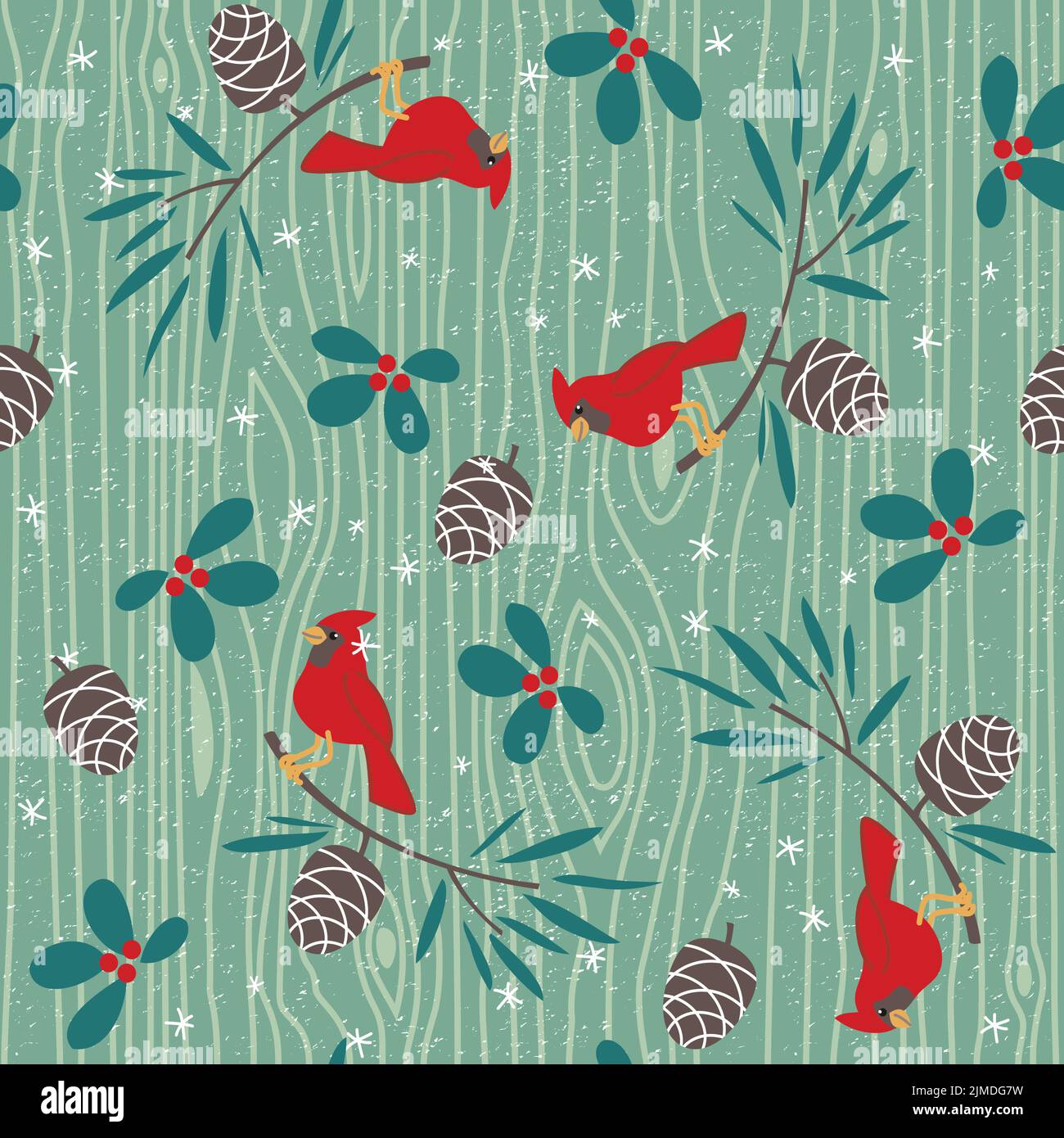 Red cardinal bird holly hi-res stock photography and images - Alamy