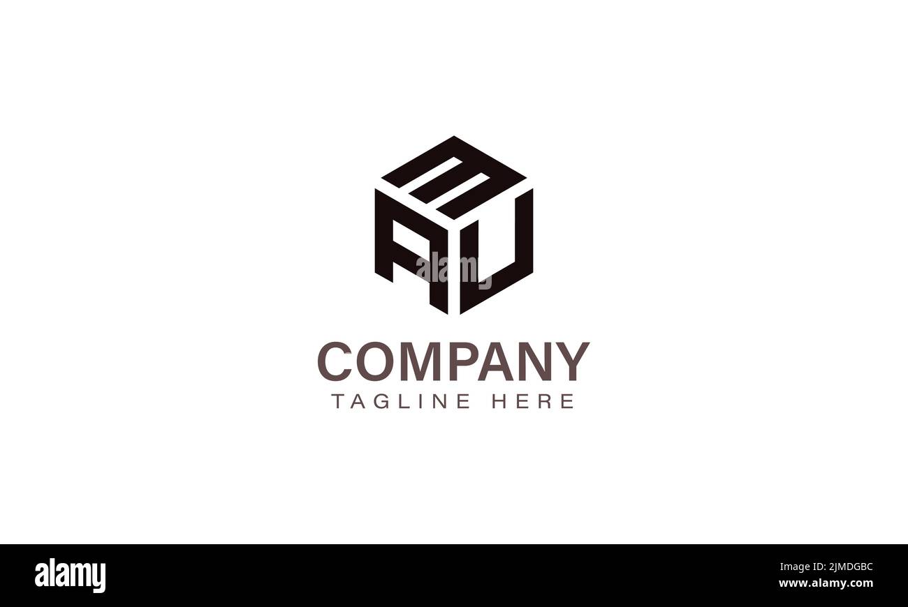 Letter MAU Logo, Three Letter Logo, Alphabet M A U Hexagon Shape Vector ...