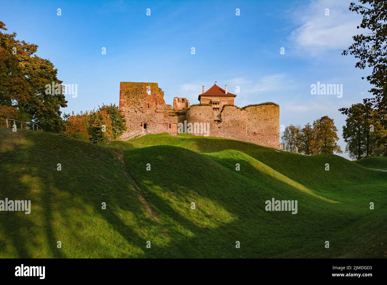 Old Castle in Bauska Stock Photo - Alamy