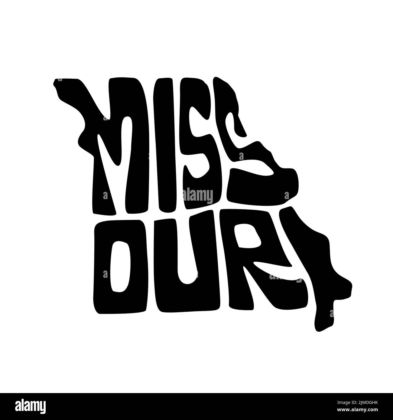 A vector illustration of black and white text saying Miss Our on white ...
