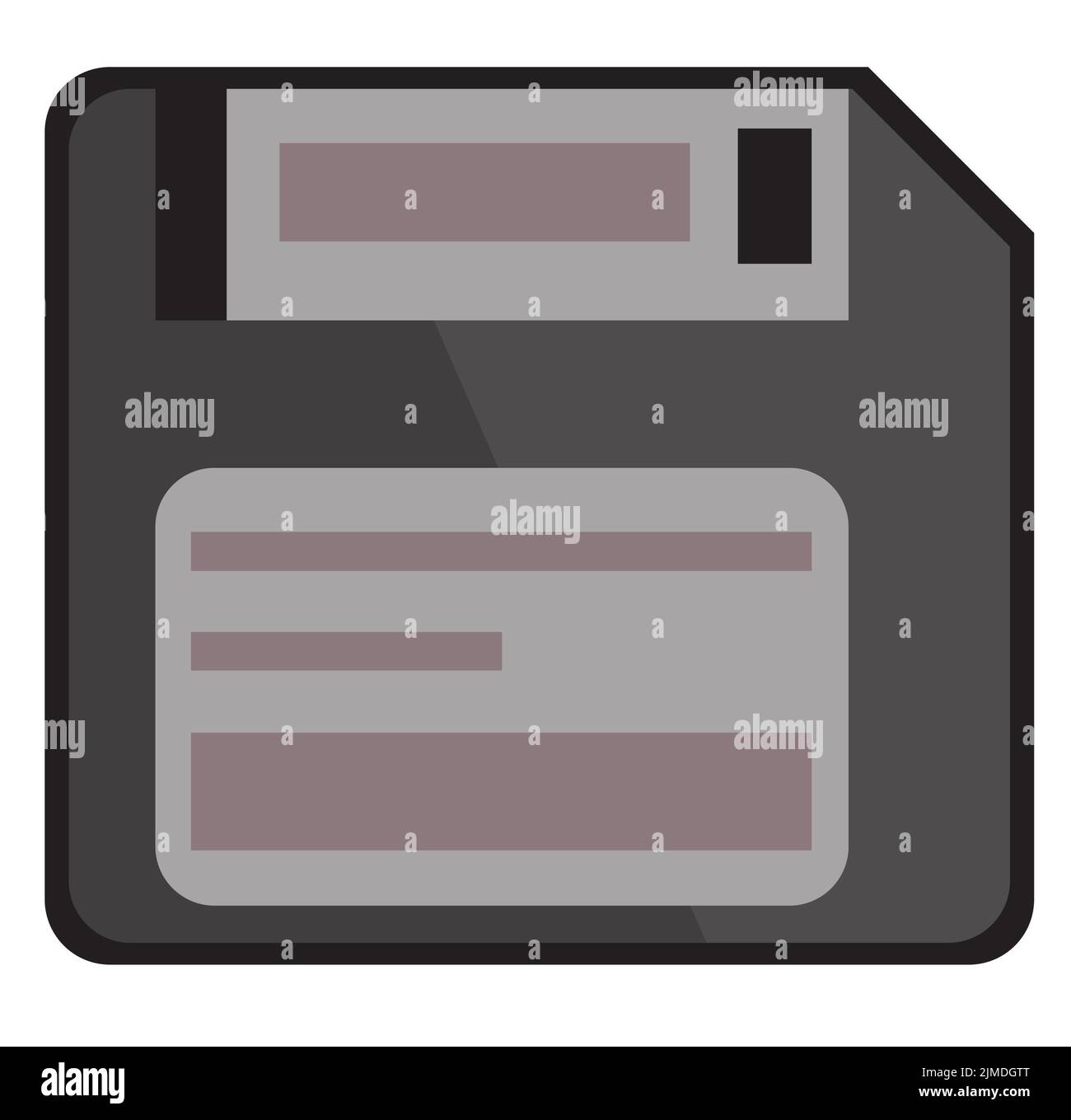 A vector of a gray floppy isolated on a white background Stock Vector ...