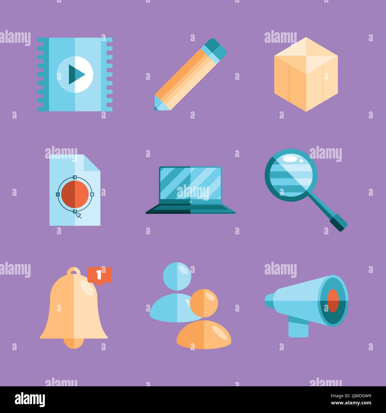 development design set nine items Stock Vector Image & Art - Alamy
