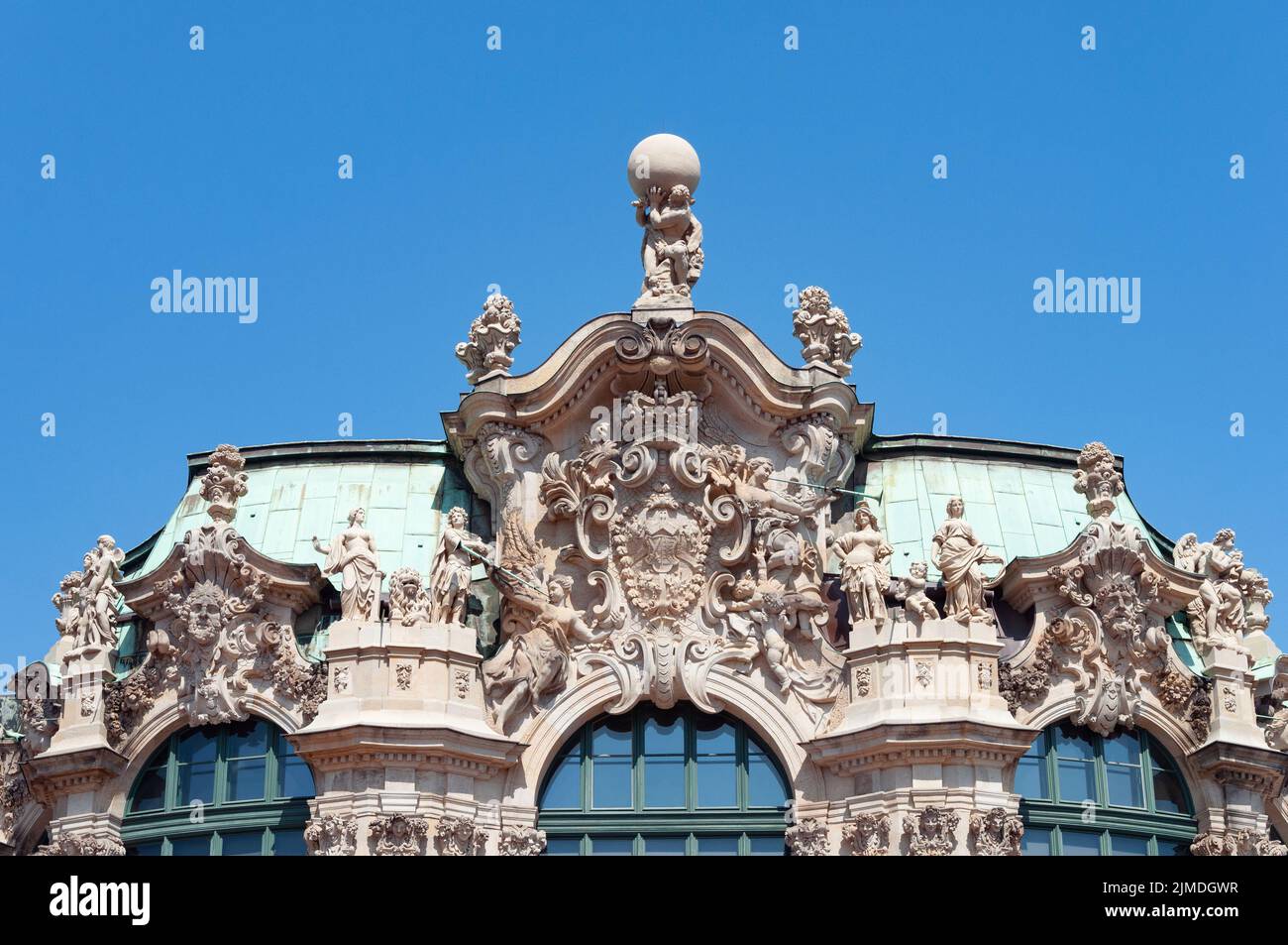 Decor of Wallpavillon in Zwinger, Dresden Stock Photo - Alamy