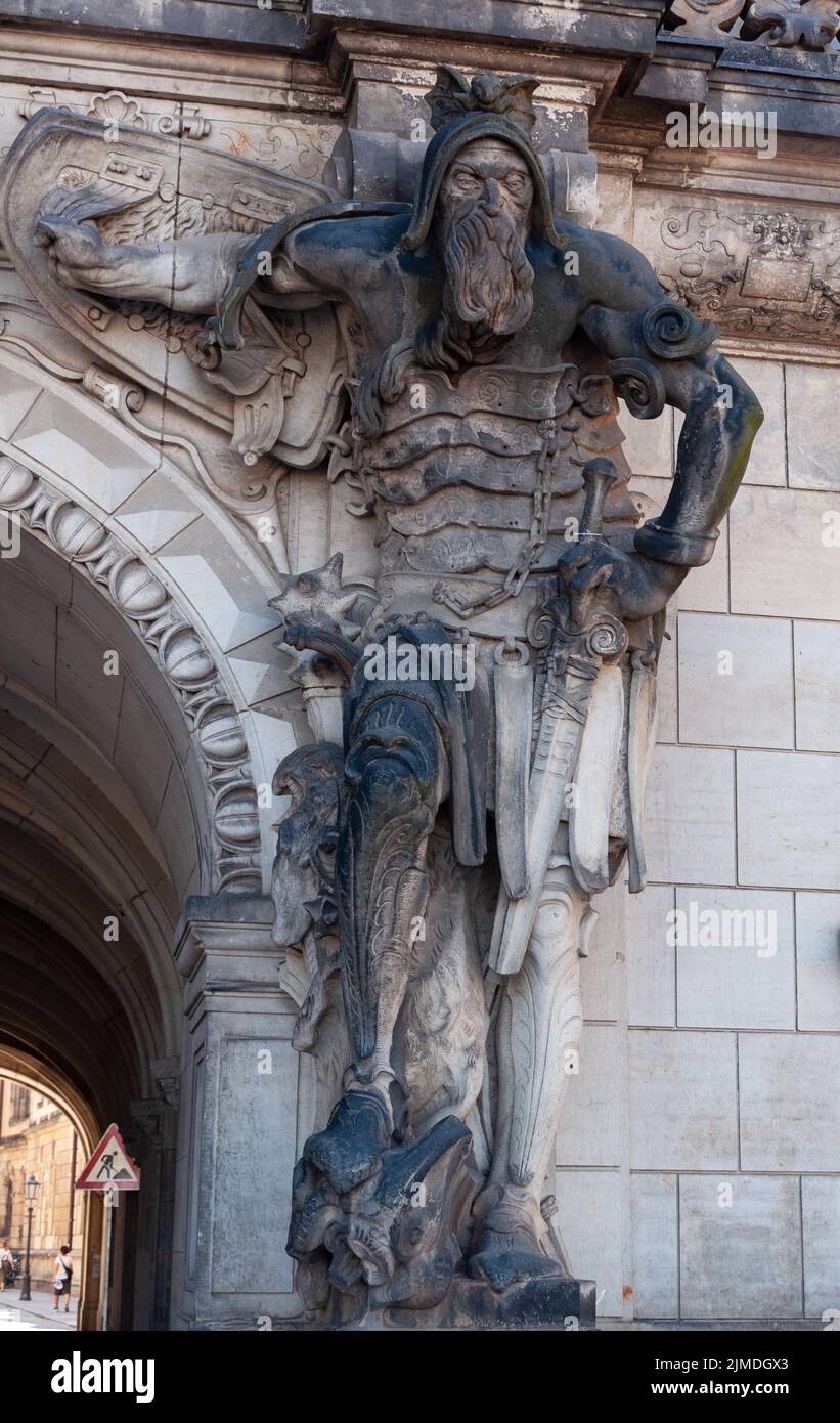 Gatekeeper at gate of Dresden Castle, Germany Stock Photo - Alamy