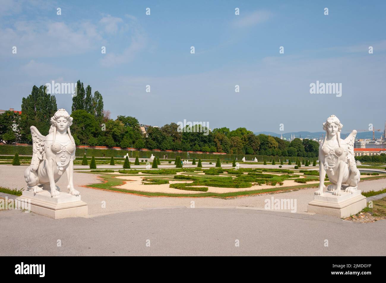 Belvedere Garden, sphinx sculptures, Vienna, Austria Stock Photo - Alamy