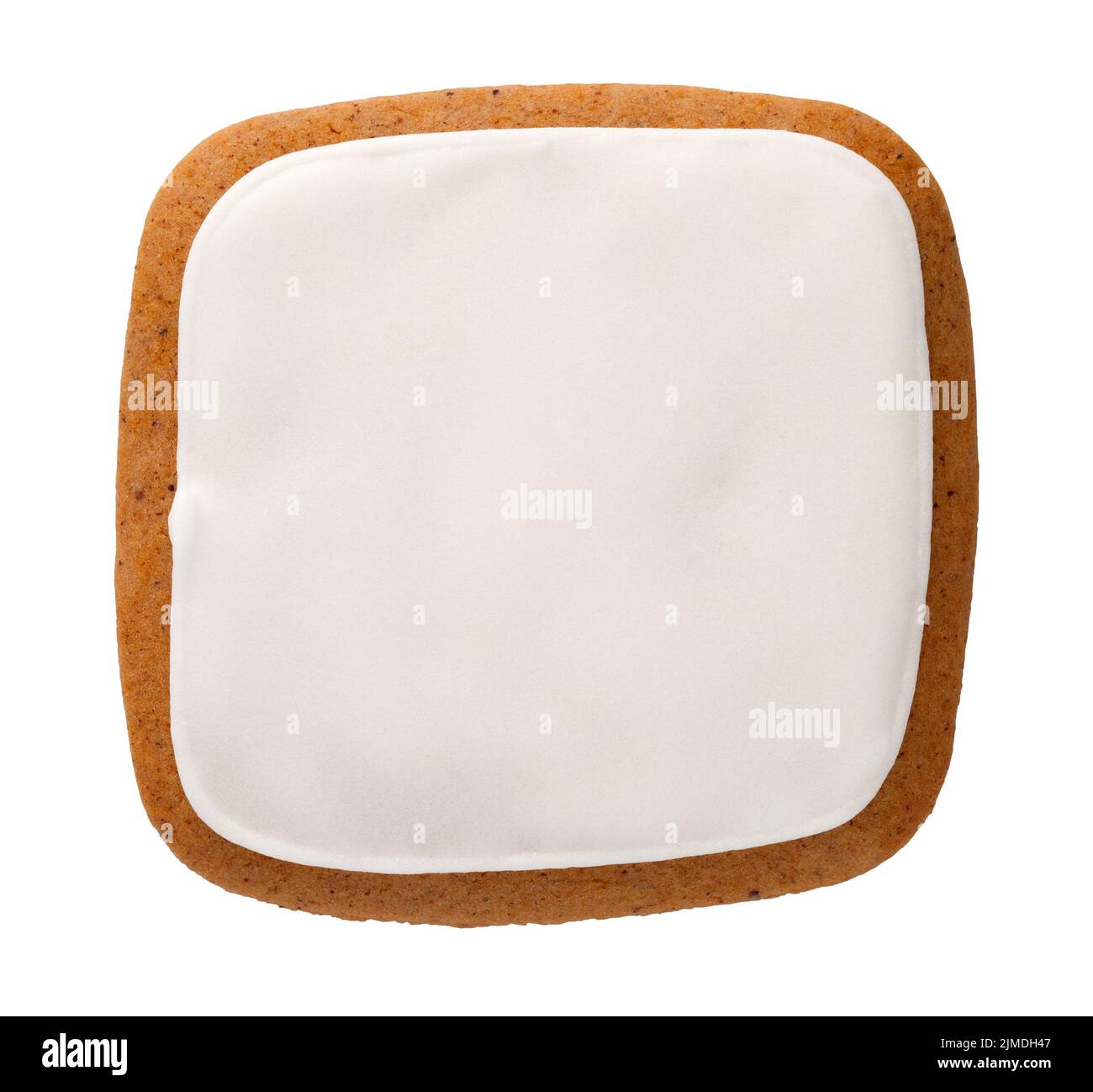 Gingerbread Cookie In Shape Of Square Isolated Stock Photo - Alamy