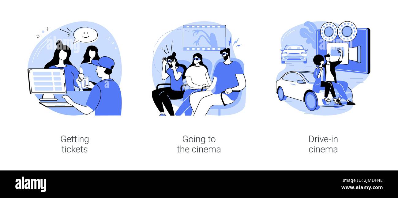 Evening outing isolated cartoon vector illustrations se Stock Vector ...