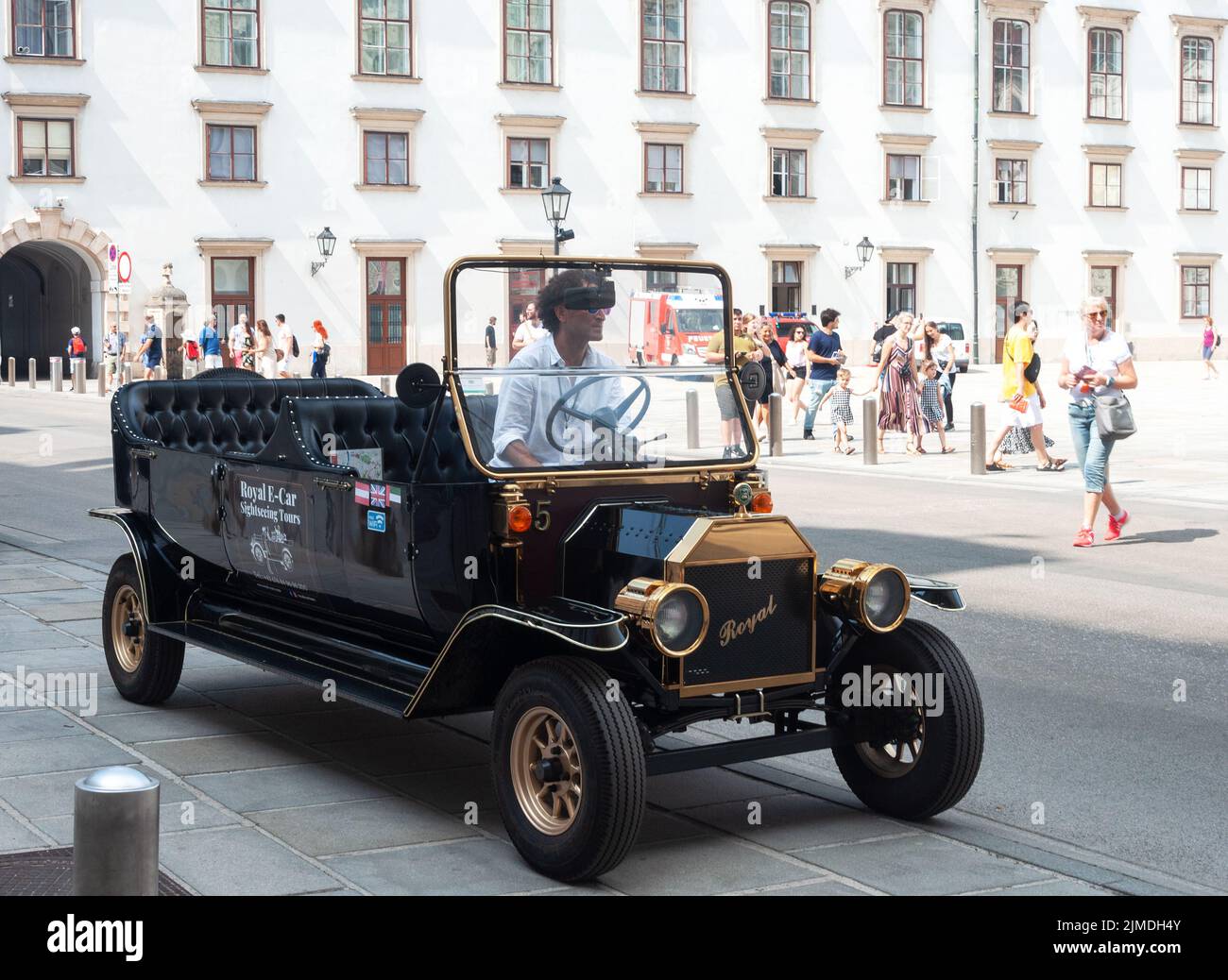 Retro car in Vienna Stock Photo - Alamy