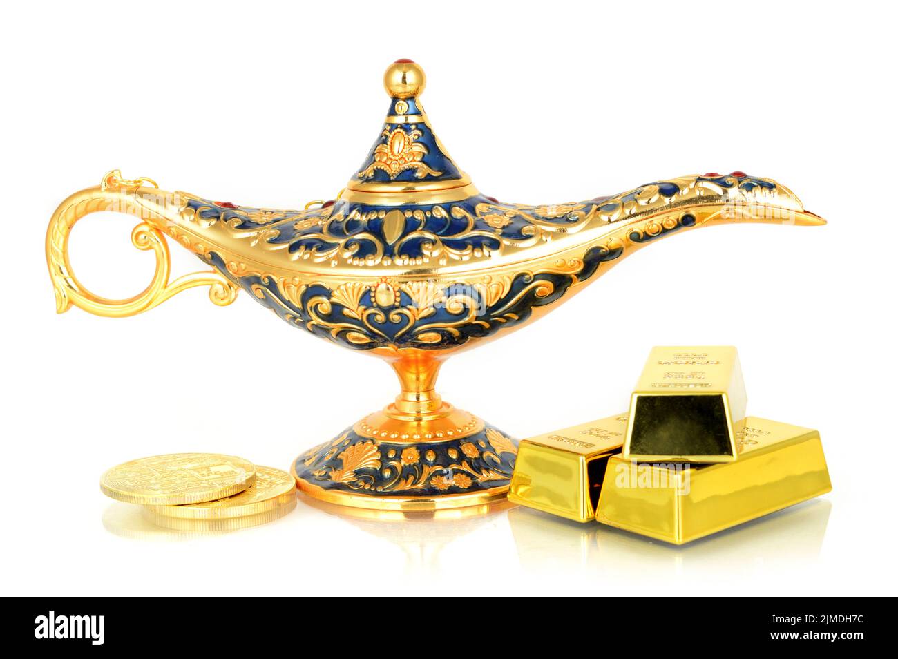Wealthy Genie Lamp Stock Photo - Alamy