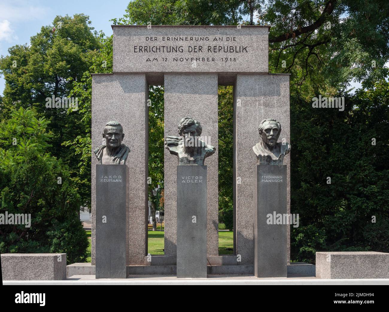 Monument to the founders of Austrian Republic, Vienna Stock Photo - Alamy