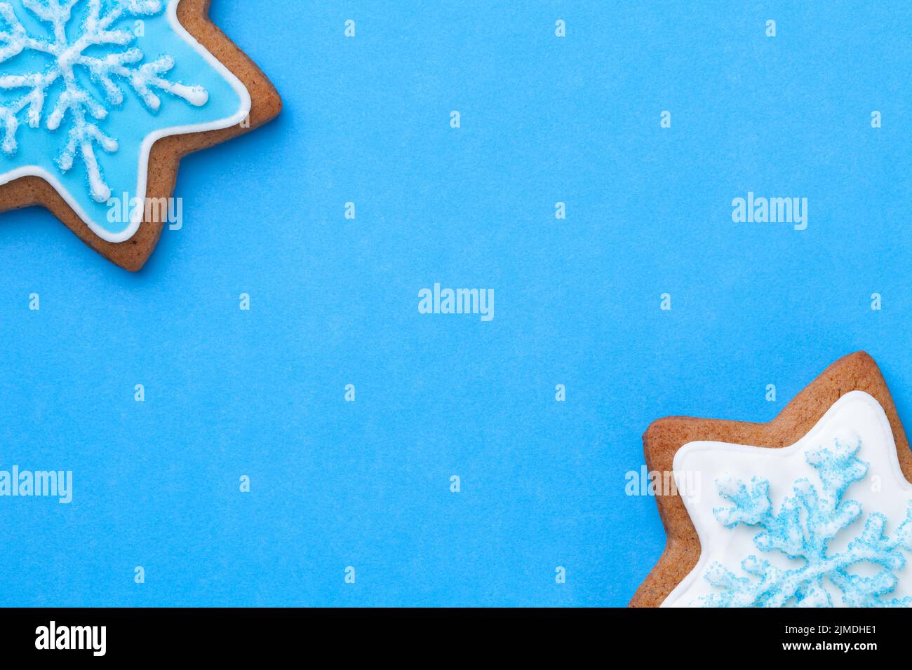Christmas Background With Gingerbread Cookies Stock Photo - Alamy