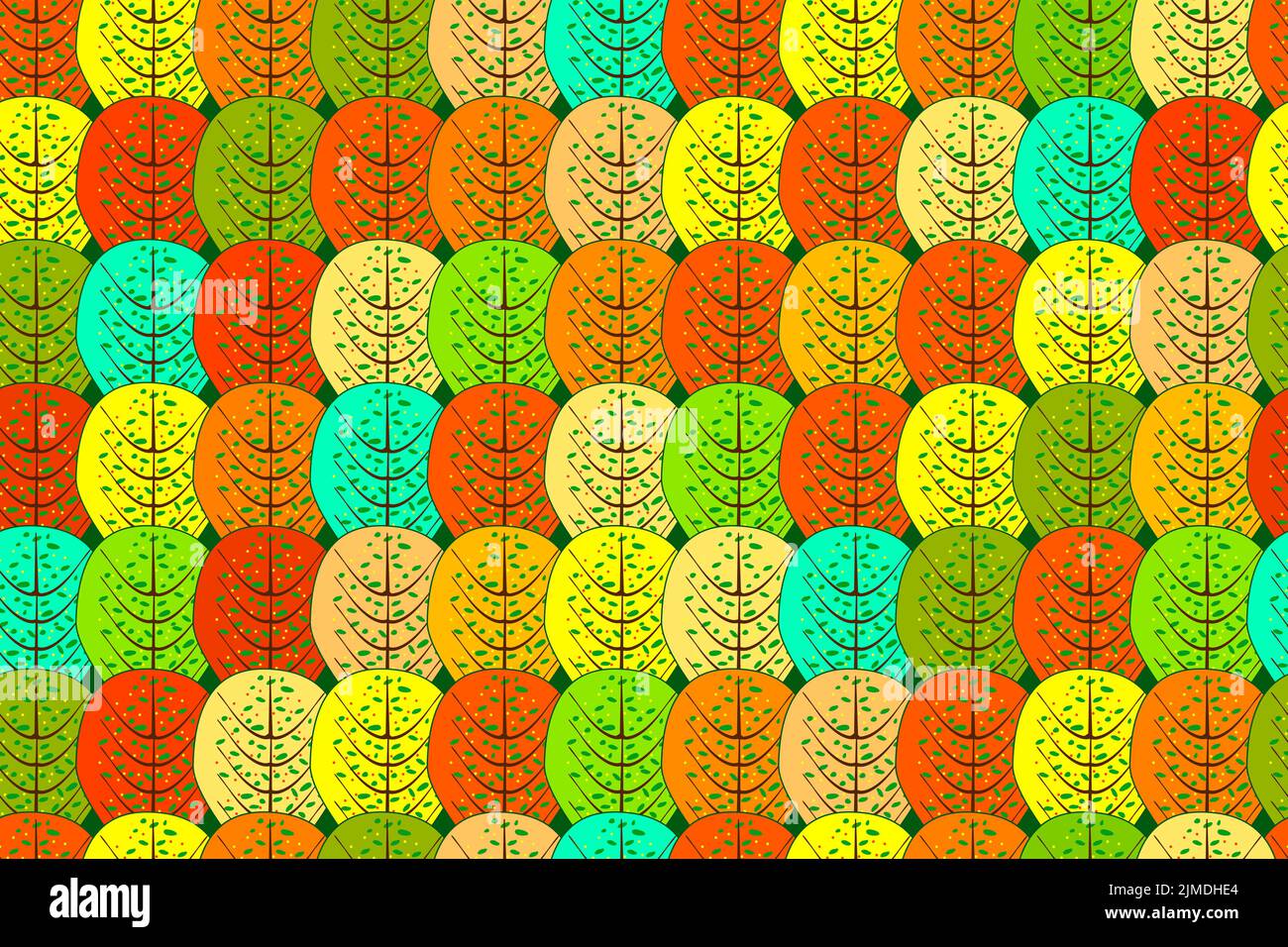 Seamless pattern with autumn forest. Colorful trees. Texture or ...