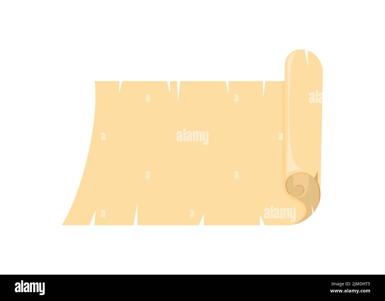 Papyrus scroll, parchment paper with old texture, vector banner ...