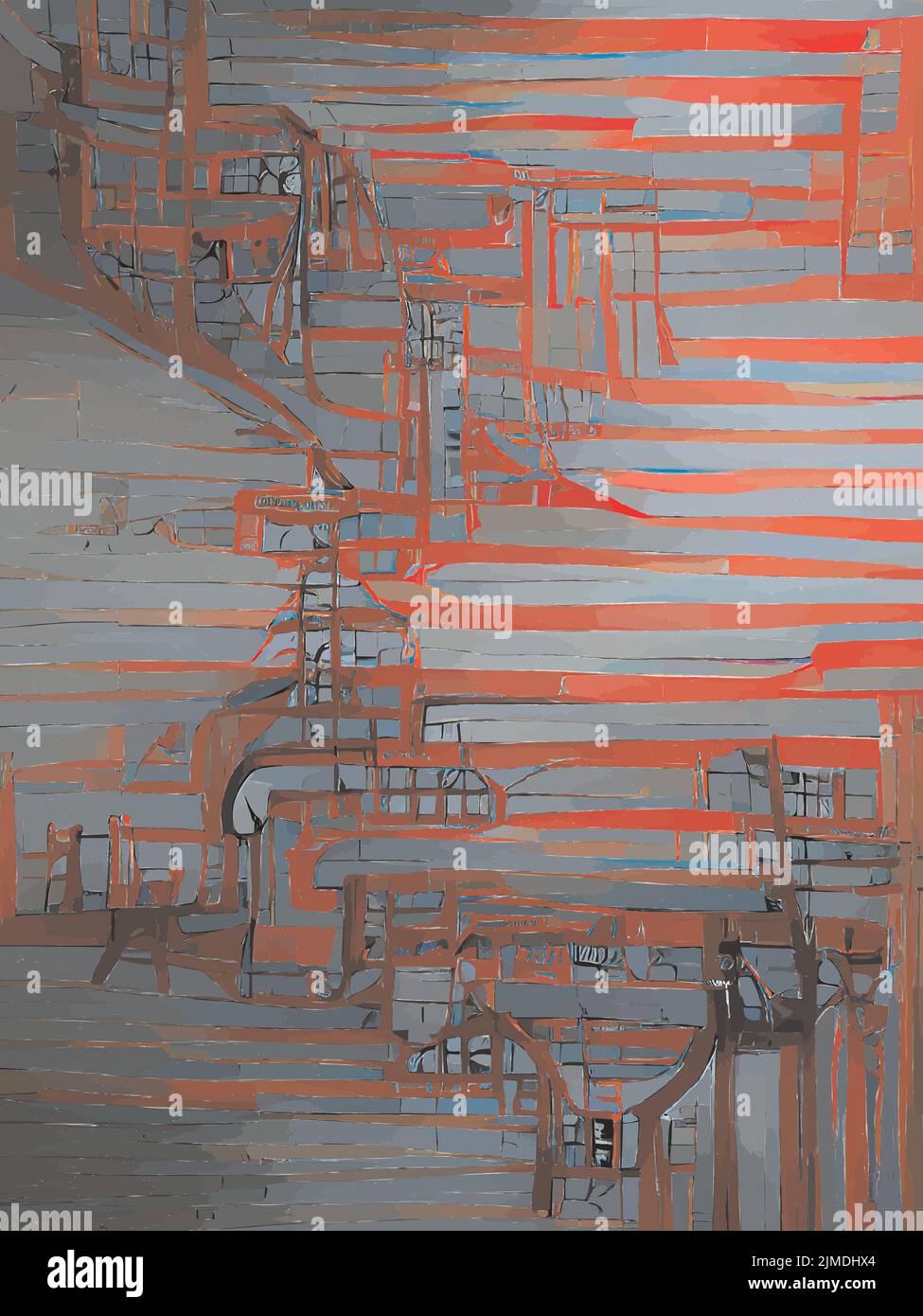 digital painting of abstract lines Stock Vector Image & Art - Alamy