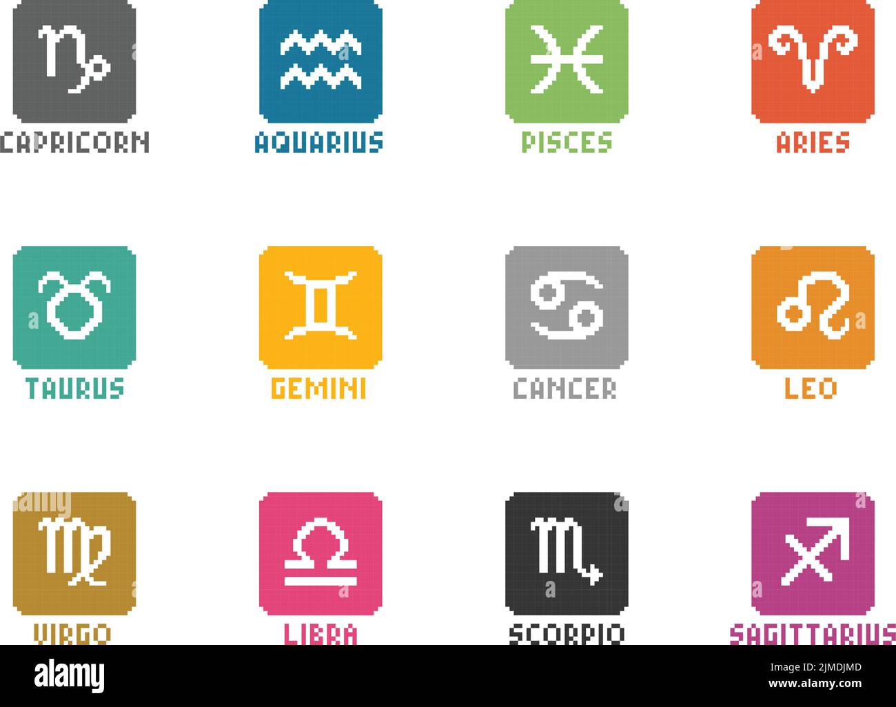 Zodiac pixel art 60 photos - Astrologytoyou.com