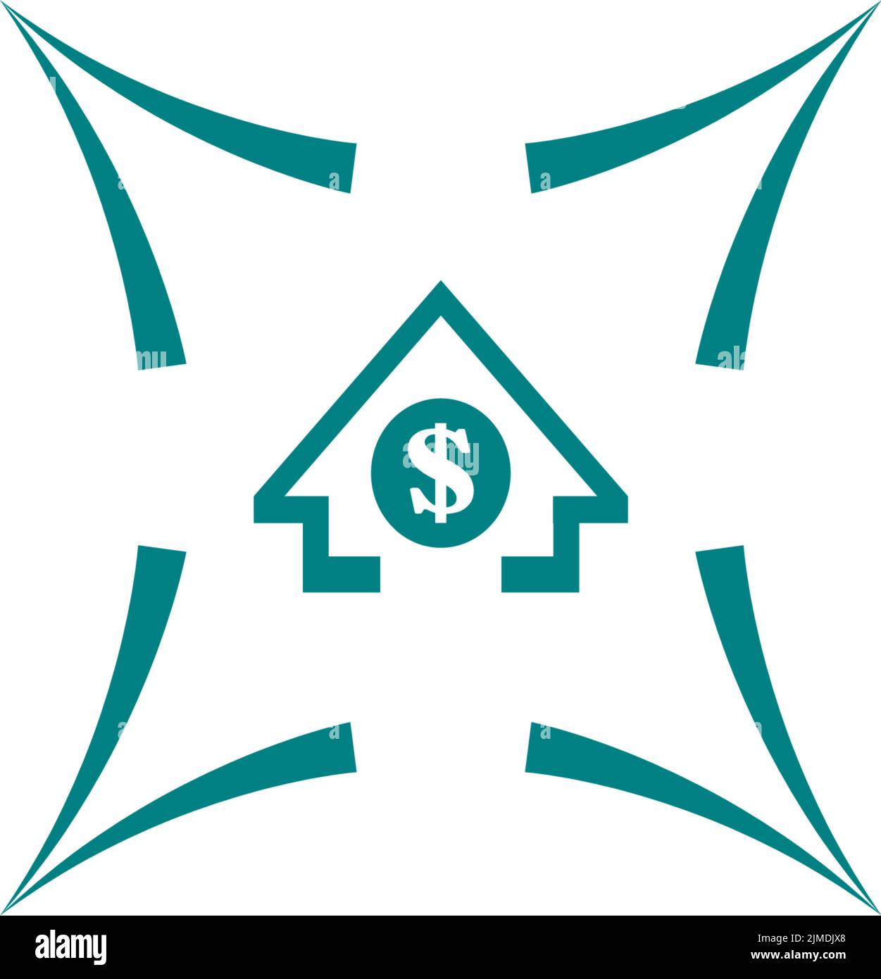 financial center logo design vector illustration icon Stock Vector ...