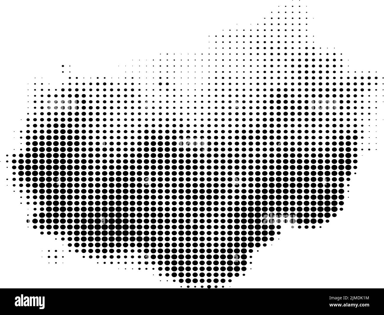 Blob of retro halftone effect, pattern. Monochrome, grayscale, gradient ...
