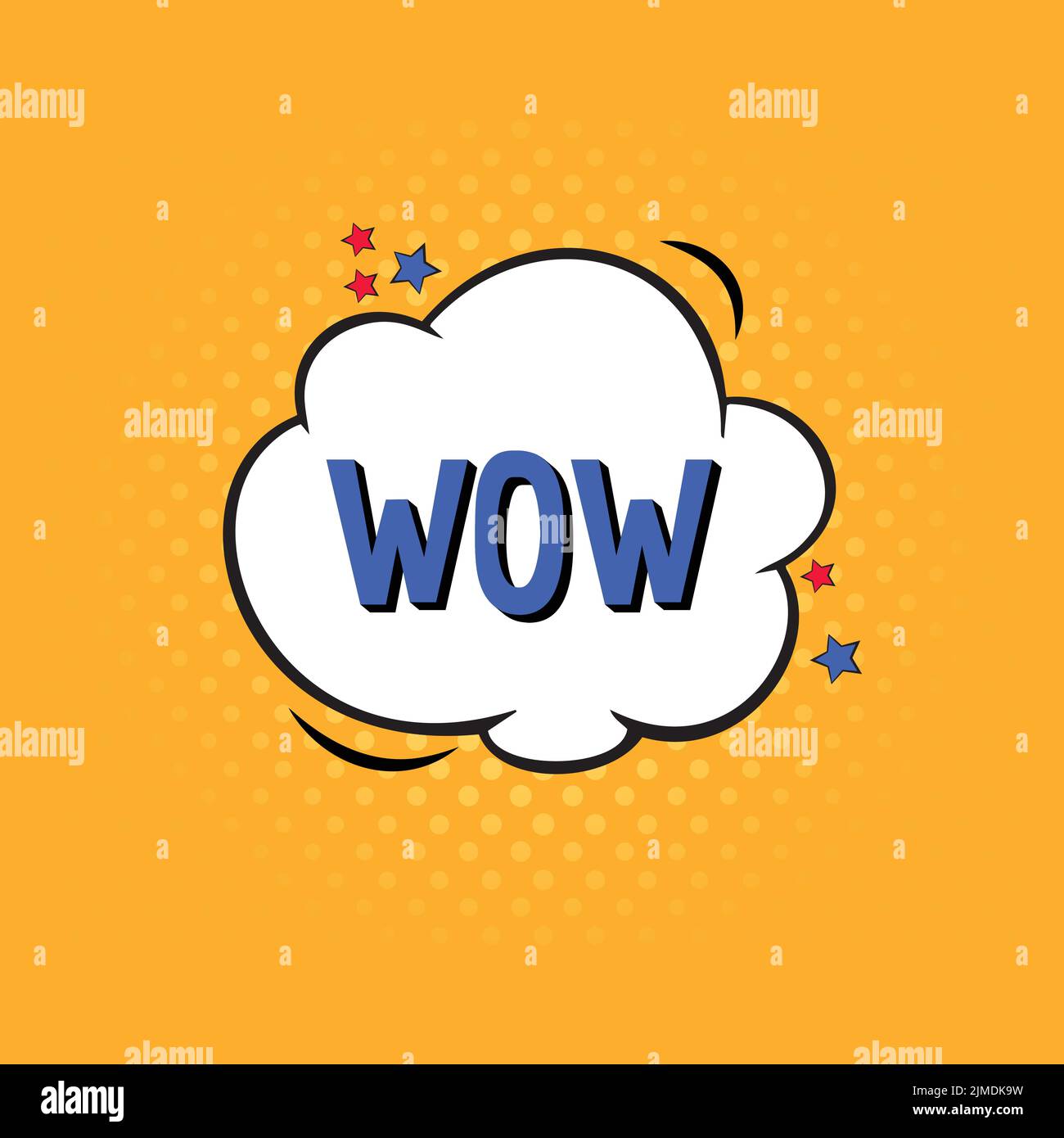 Wow. Cartoon vector icon Stock Vector Image & Art - Alamy