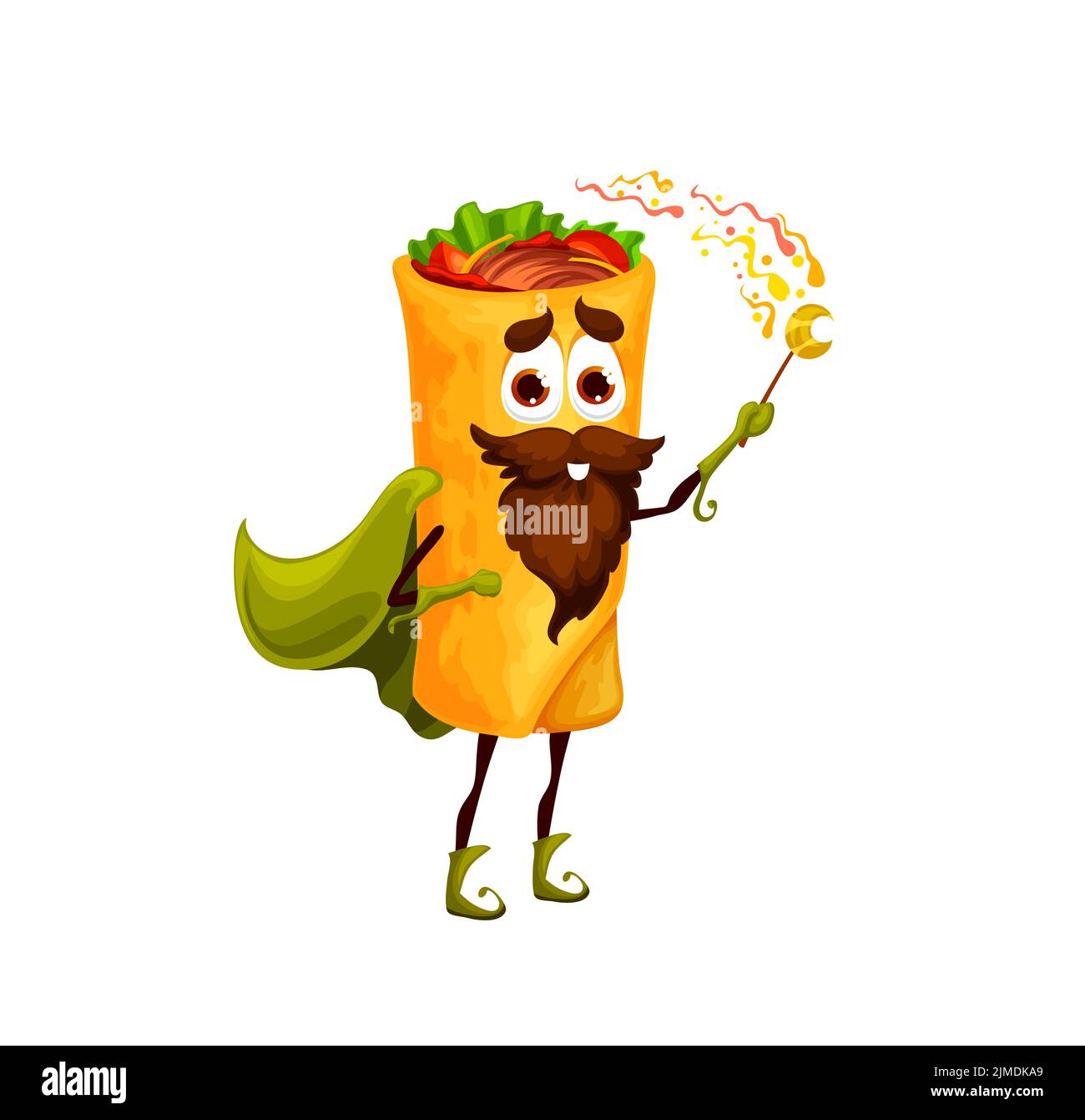 Cartoon funny shawarma mage character. Takeaway meal, street fast food ...