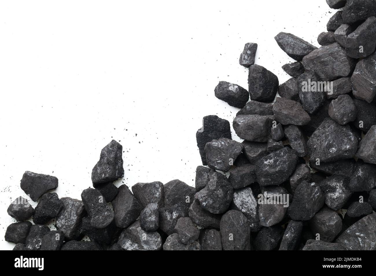 Coal Isolated On White Background Stock Photo - Alamy