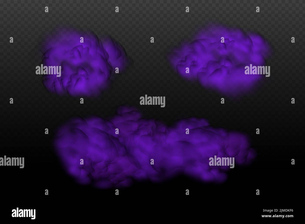 Purple poisonous gas, dust and smoke effect.Realistic scary mystical ...