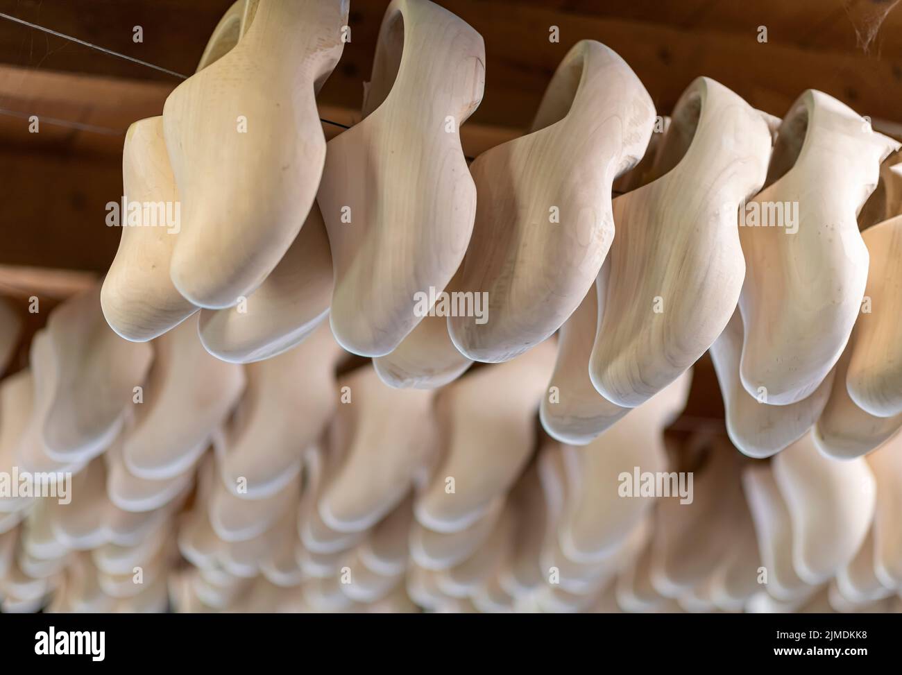 Collection of Dutch wooden shoes in a clog factory Stock Photo - Alamy