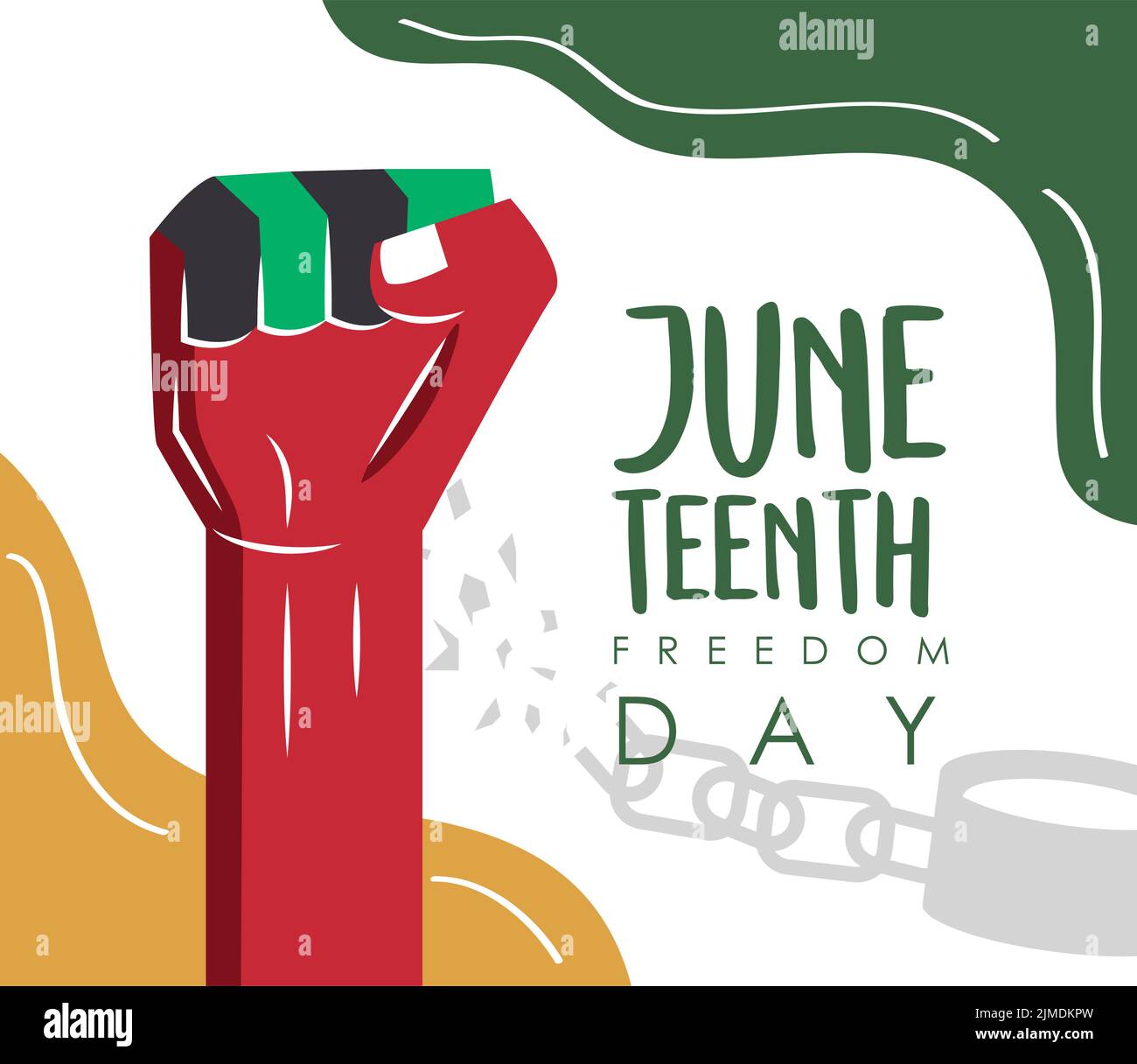 juneteenth freedom day card with fist Stock Vector Image & Art - Alamy