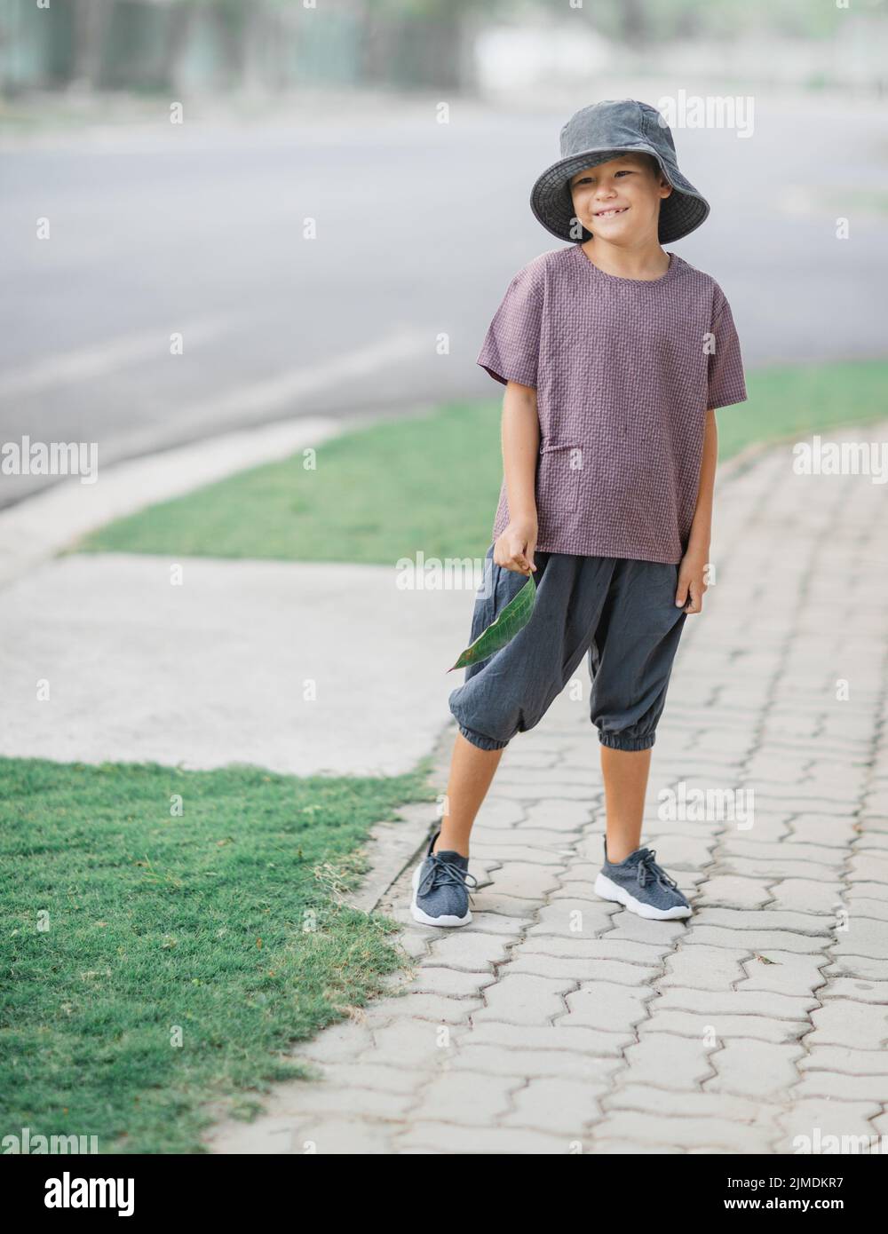 Outdoor portrait of a little boy Stock Photo - Alamy