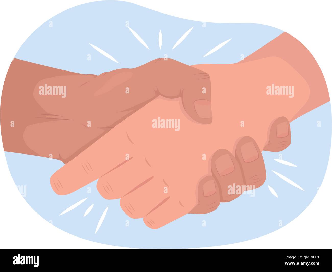 Handshake 2D vector isolated illustration Stock Vector Image & Art - Alamy