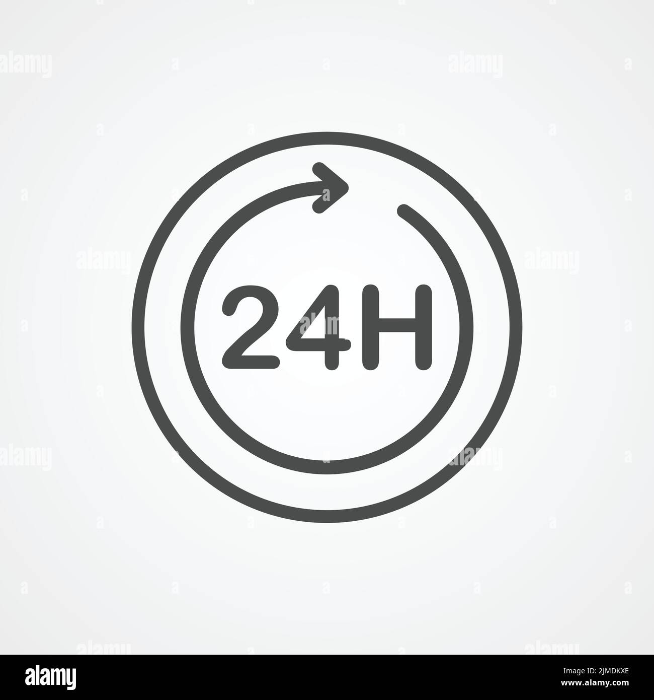 A vector illustration of 24-hour icon isolated on a white background ...