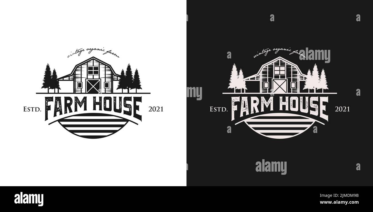 A vector illustration of Farm House logo designs Stock Vector Image ...