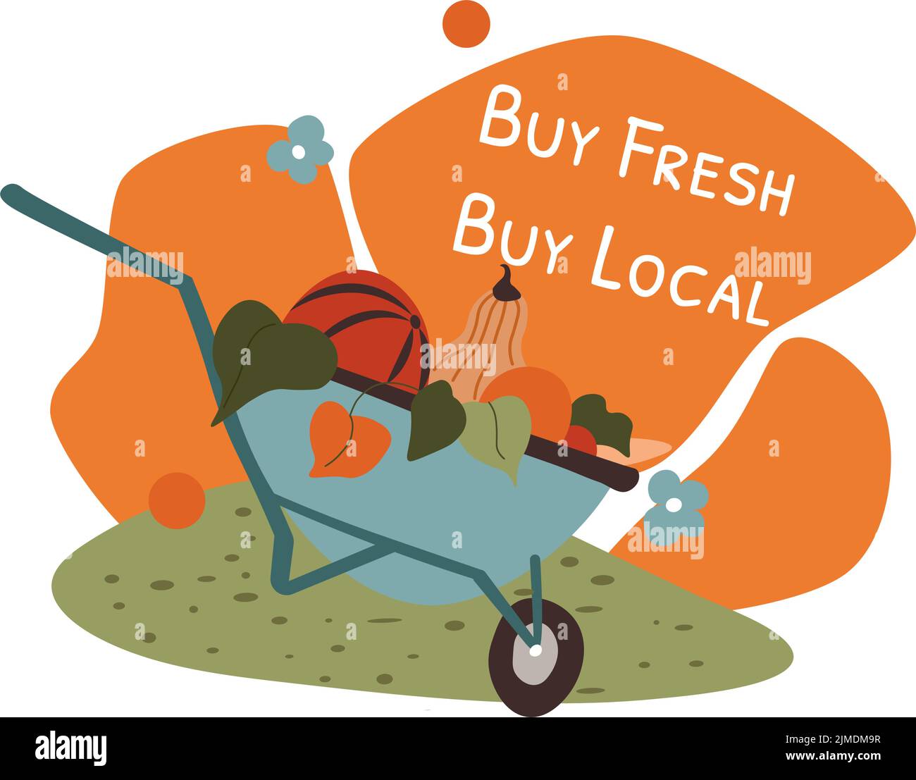Buy fresh and local, farm grown product vector Stock Vector Image & Art ...