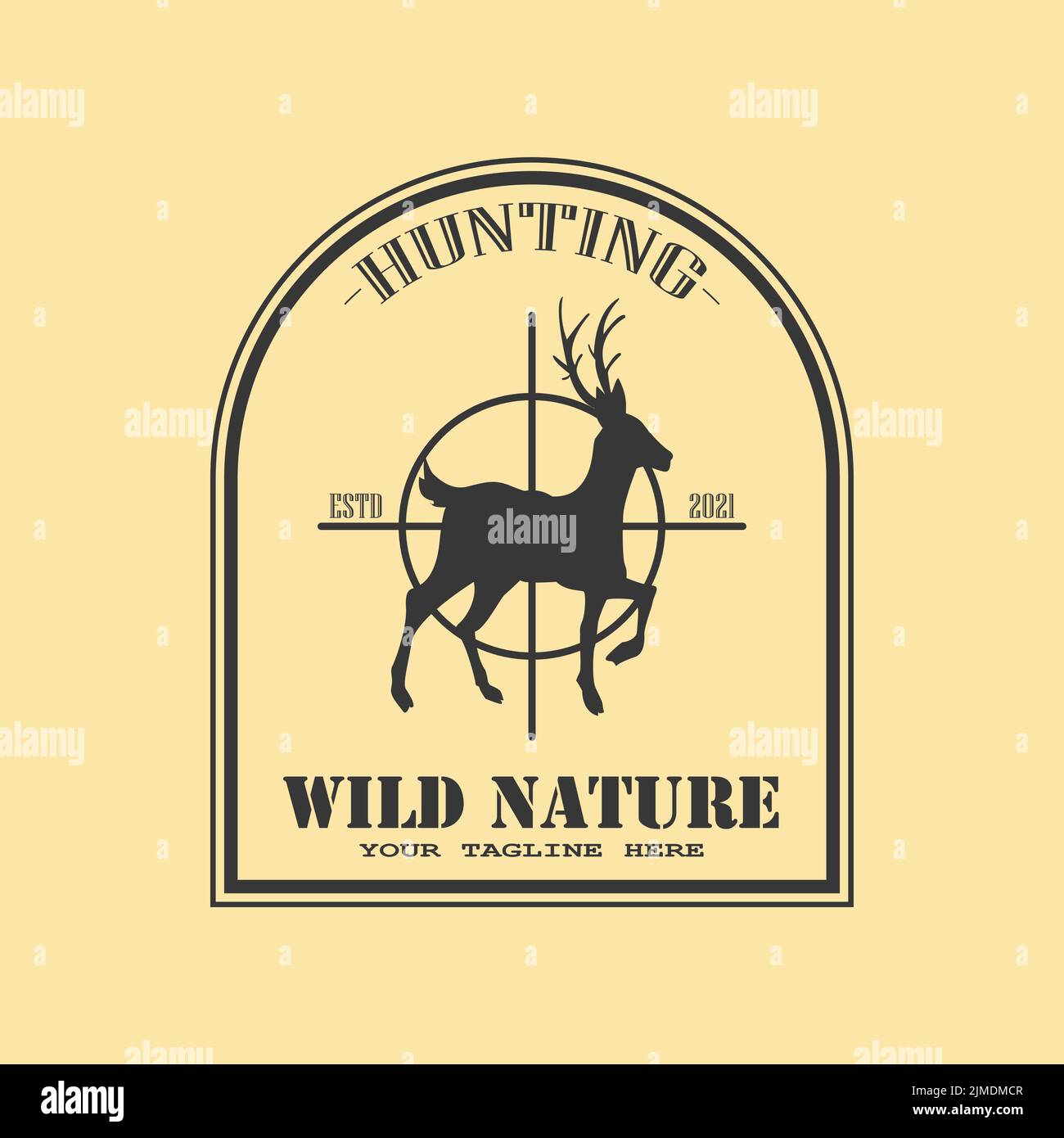 vintage logo hunting. wild nature. for logos, icons, templates, labels ...