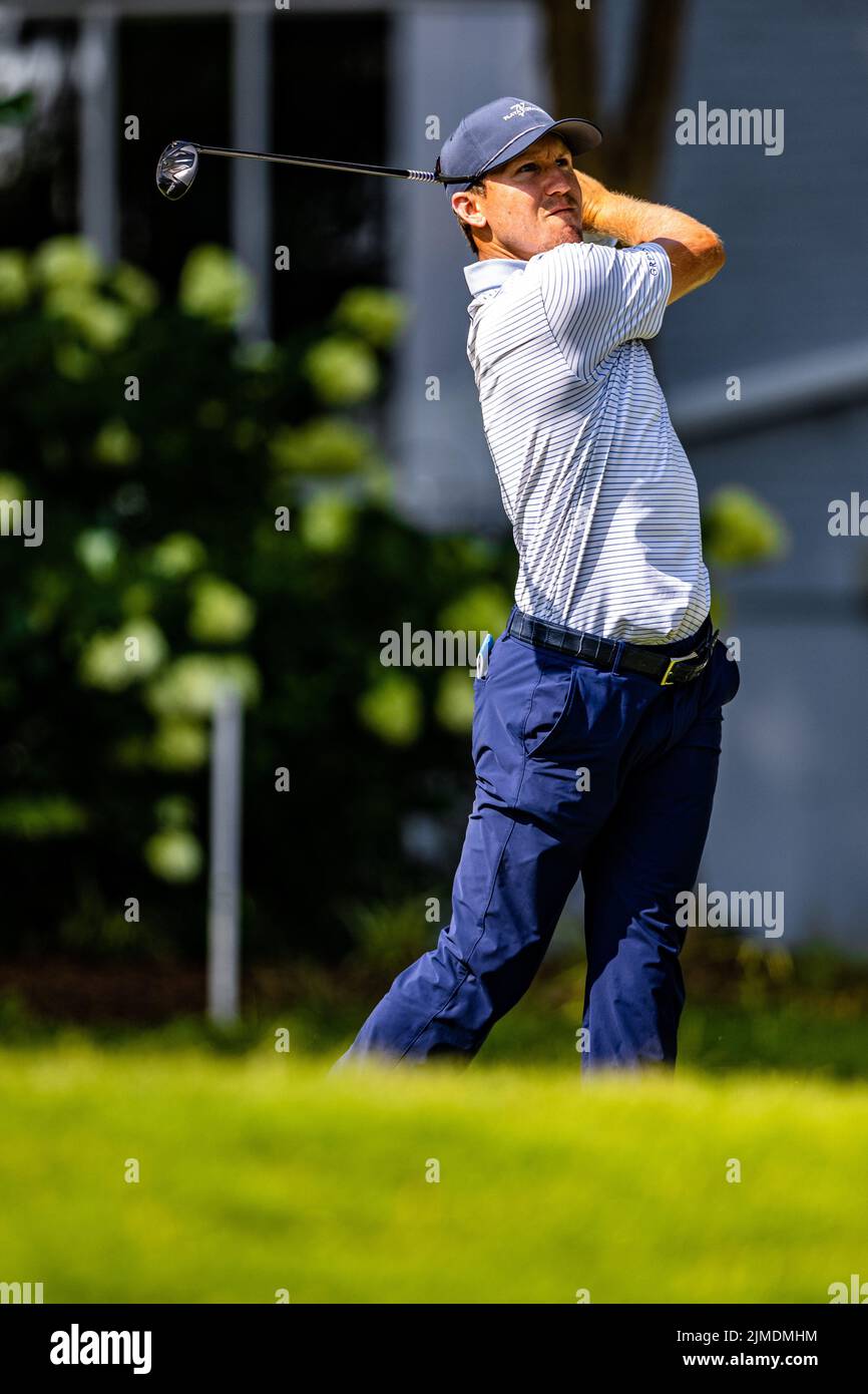 August 5, 2022: Kramer Hickok tees of on the eighth during the 2022 ...