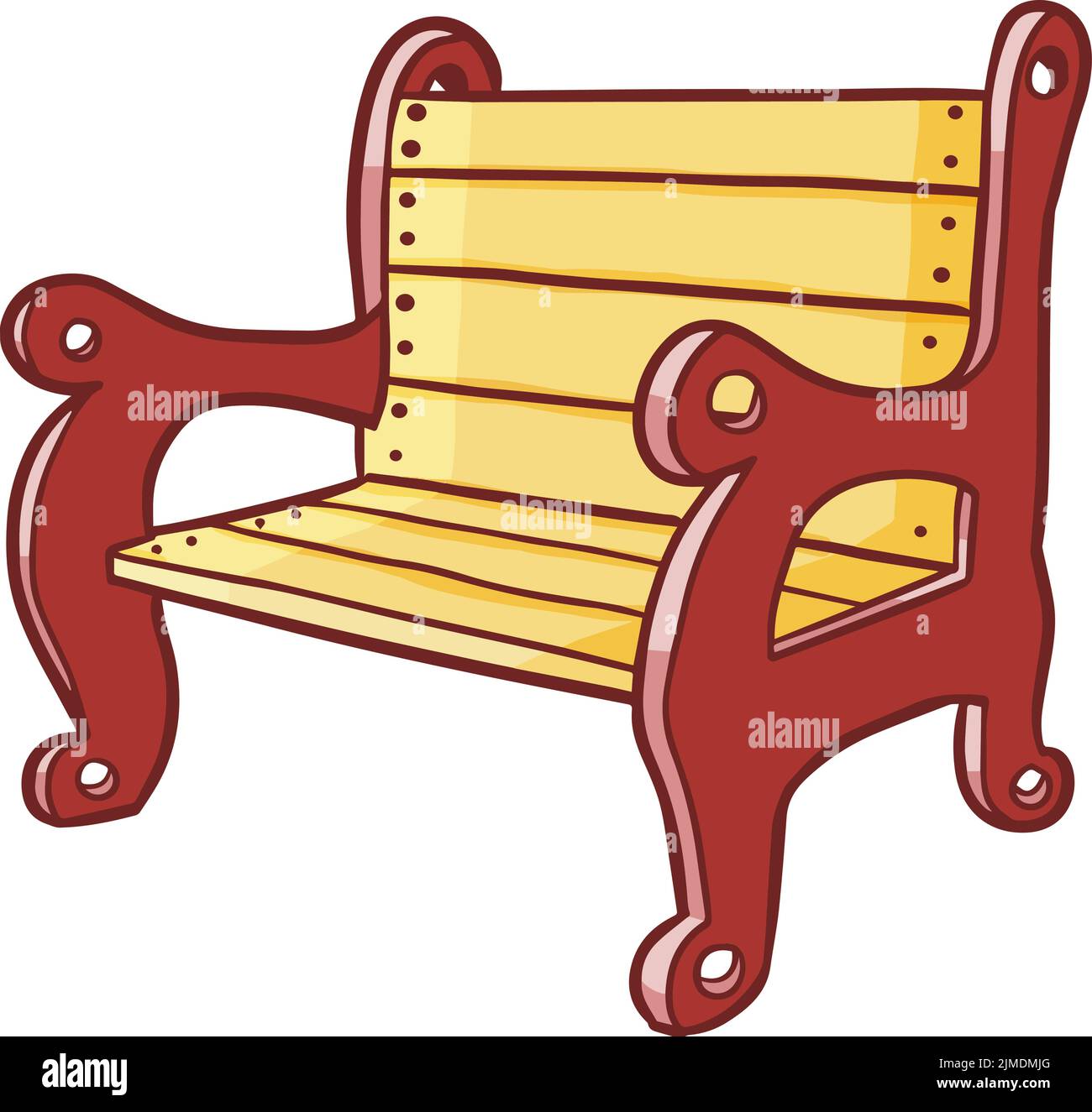 Empty white bench on Stock Vector Images - Alamy