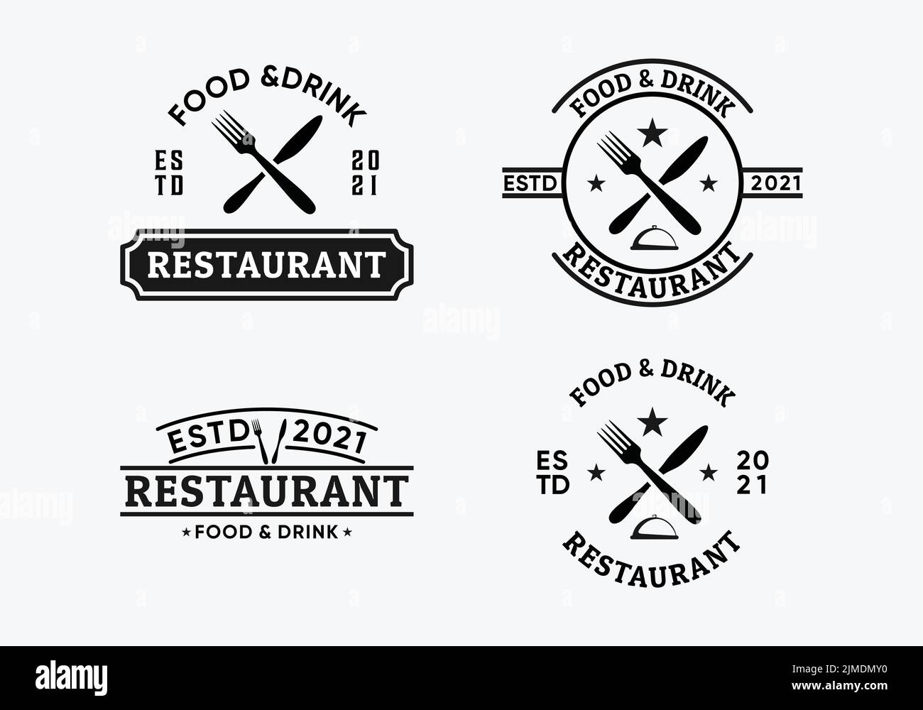 A simple illustration of the restaurant logo idea on a white background ...