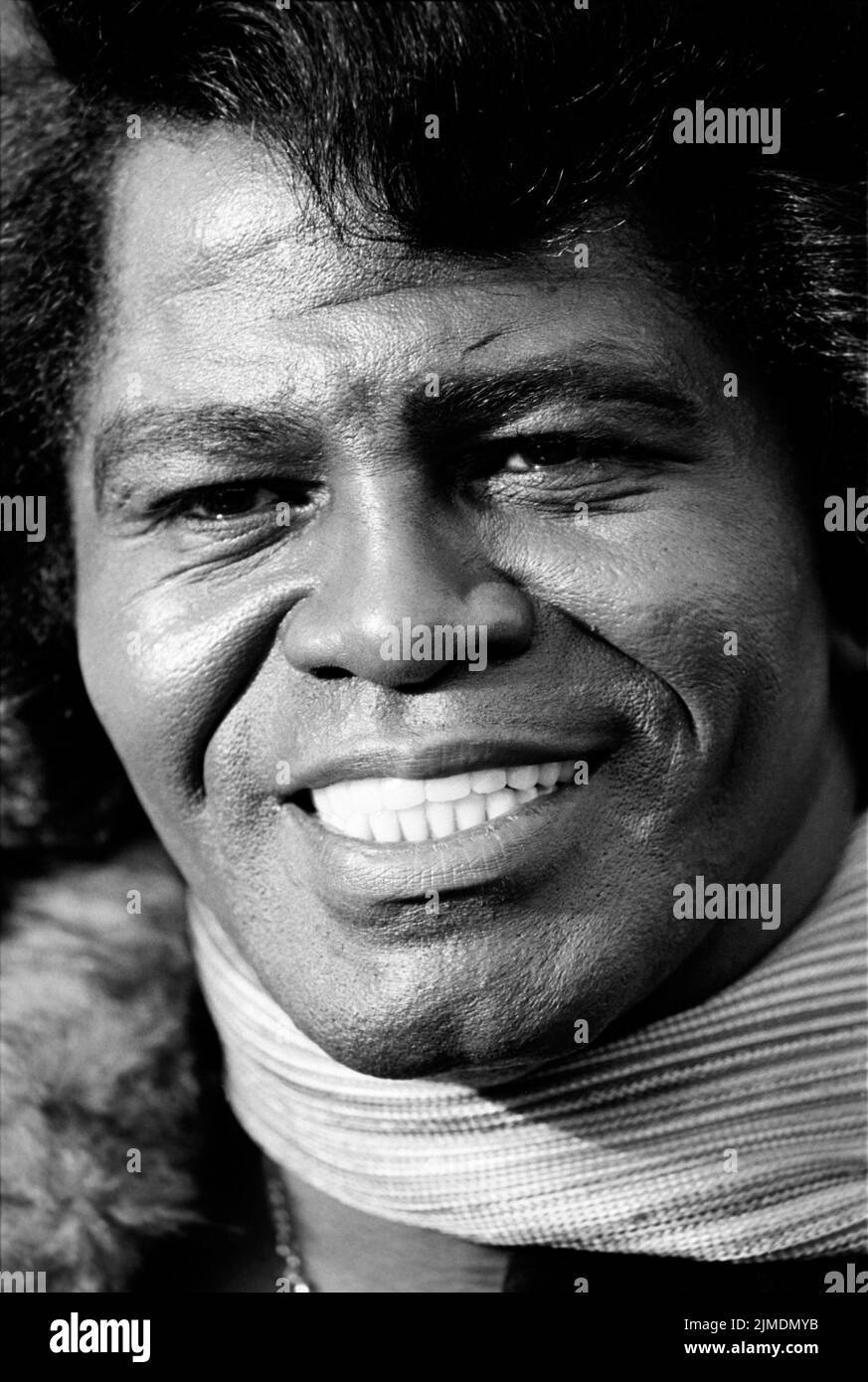 James Brown photographed at the WDAS studios at a radio interview to ...