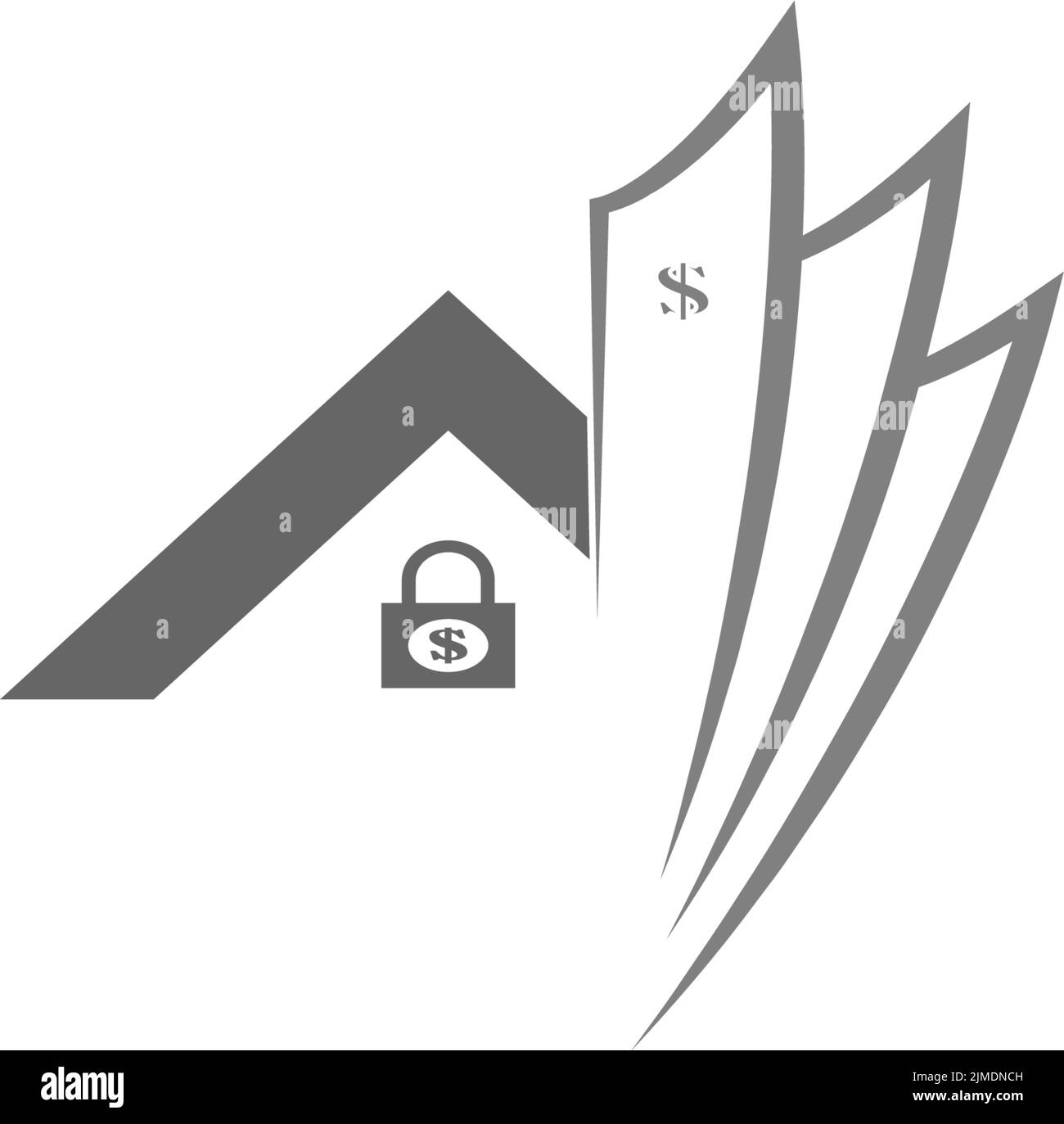 financial center logo design vector illustration icon Stock Vector ...