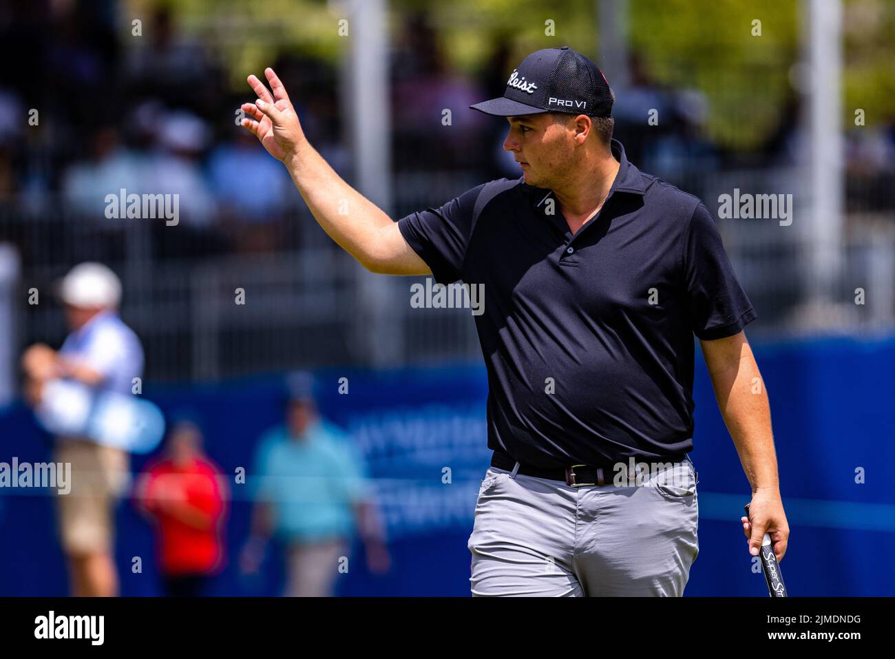 August 5, 2022: Blake McShea waves to the crowd after finishing six ...
