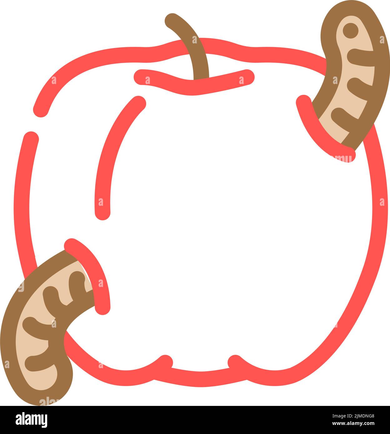 Apple half color line Cut Out Stock Images & Pictures - Alamy