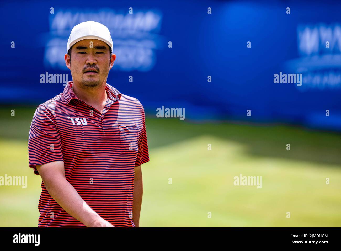 August 5, 2022: John Huh walks off the eighteenth green during the 2022 ...