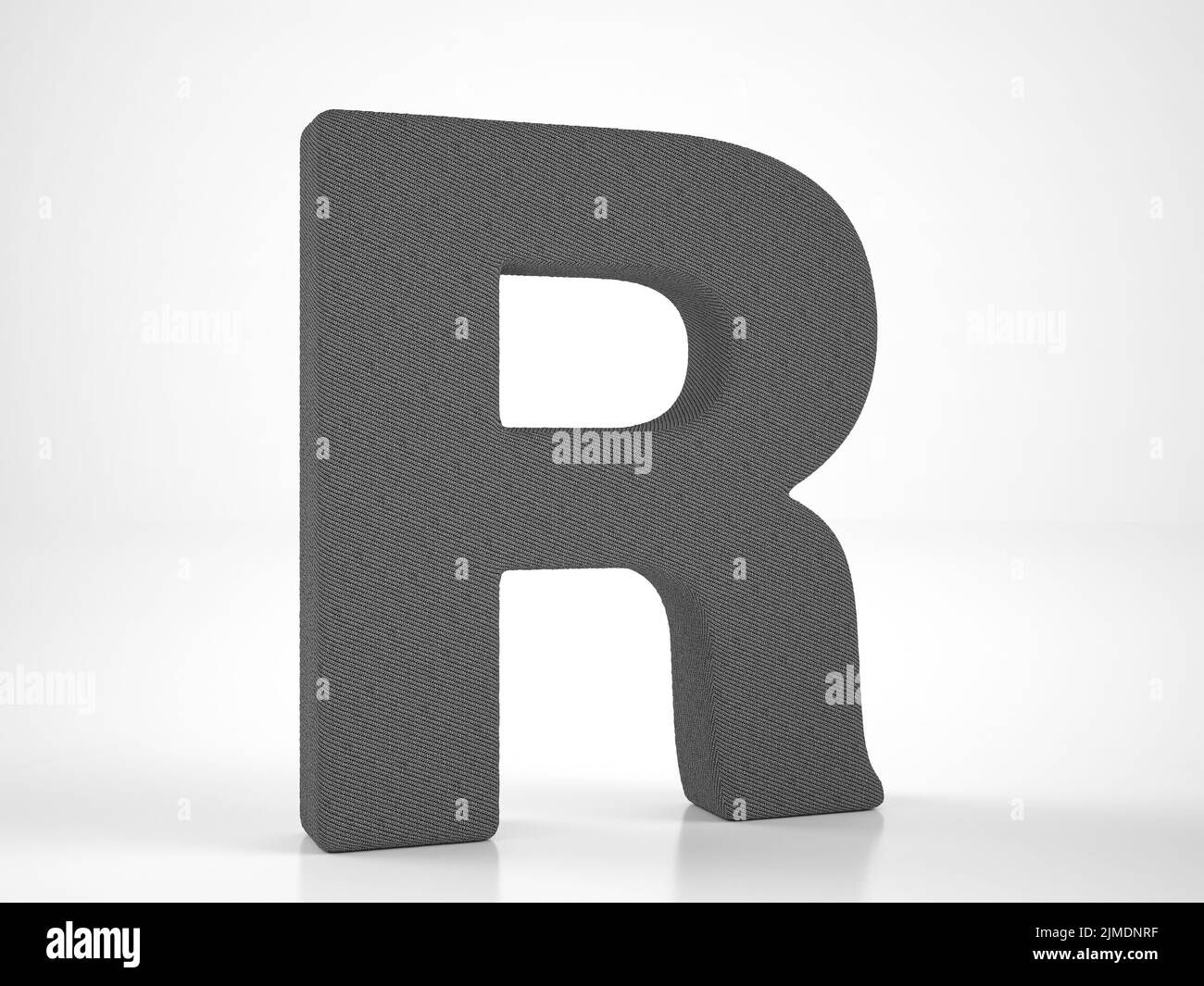 Knitted letter R on a white background. 3d illustration Stock Photo - Alamy