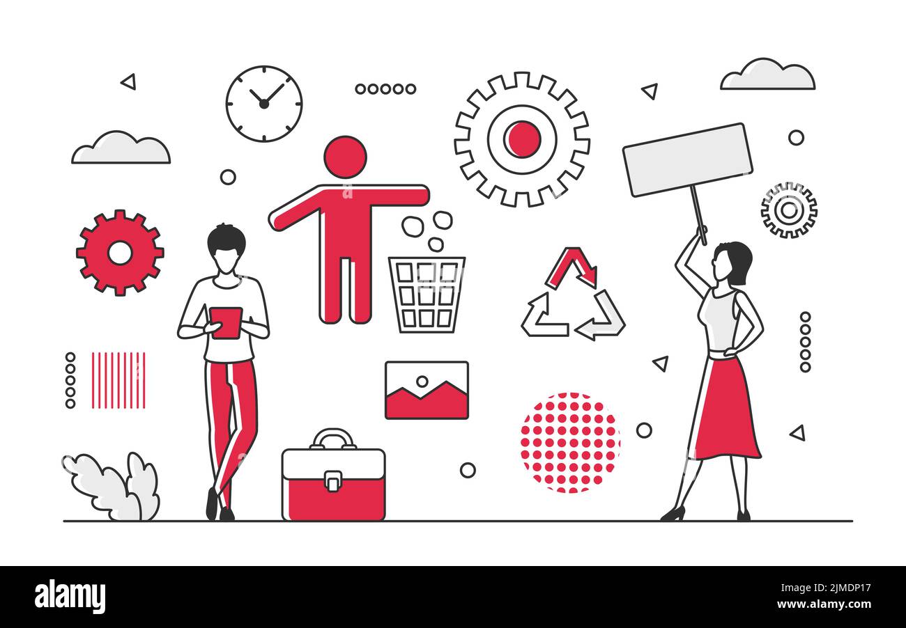 Environment protection policy. Waste management, recycling process and ...