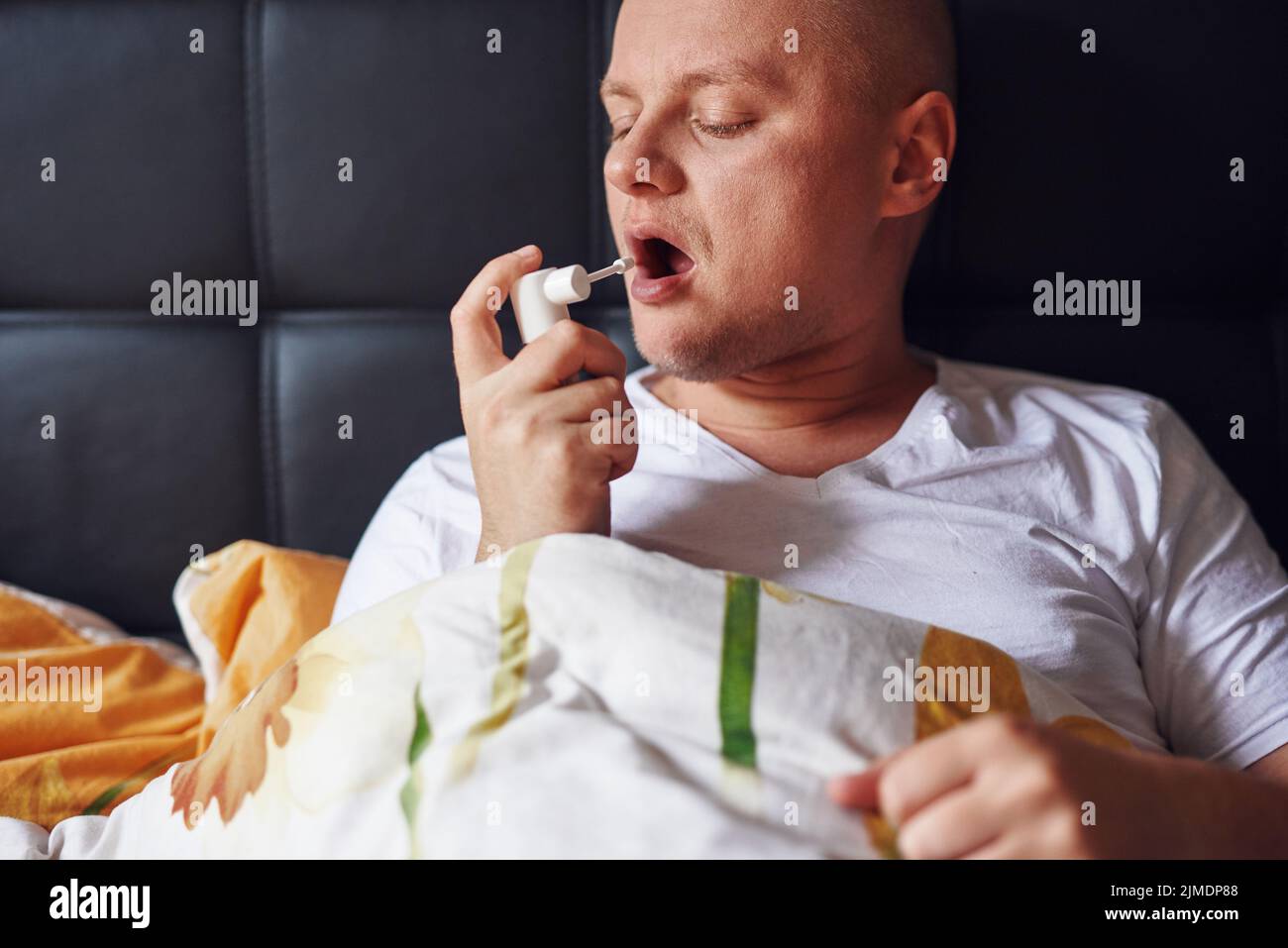 Doctor visit at home. Examination of the patient. Prescribing treatment ...