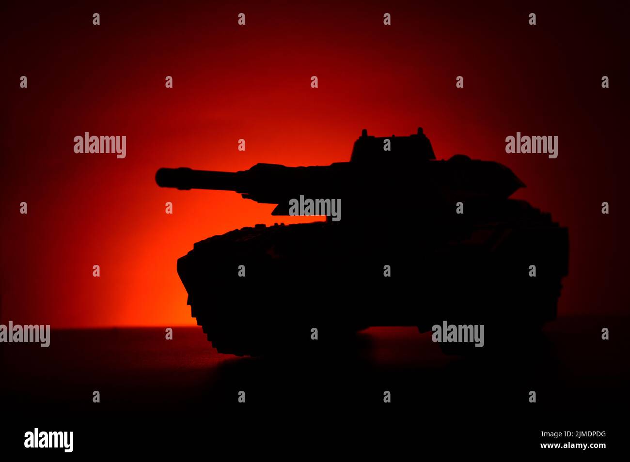 Military Tank At Sunset Stock Photo - Alamy