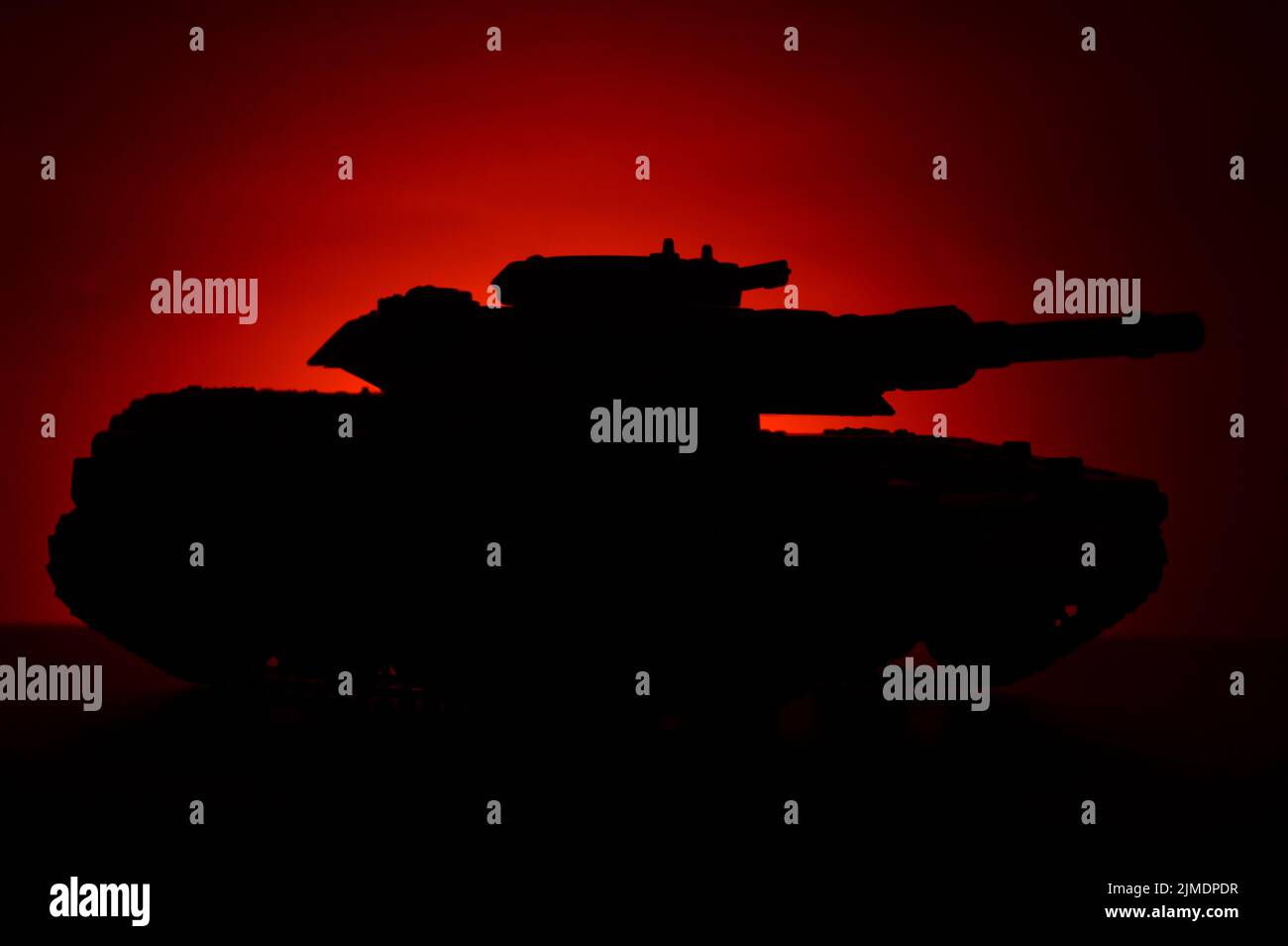 Military Tank At Sunset Stock Photo - Alamy