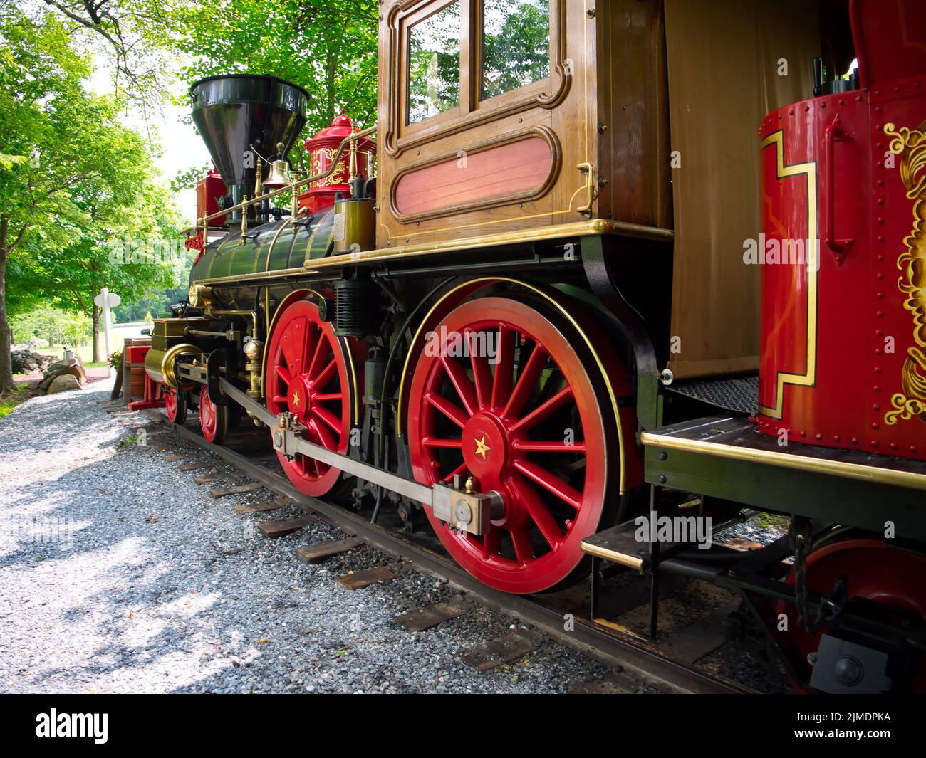 Antique Restored Steam Locomotive Drive Gear Stock Photo - Alamy